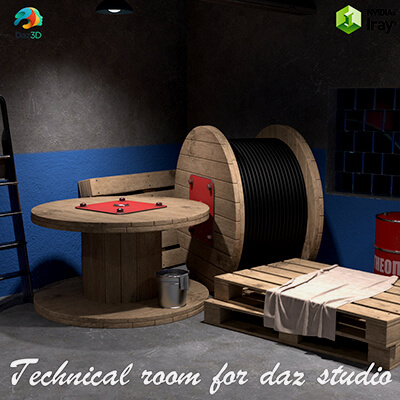 Technical Room for DAZ Studio by 3D_Life
