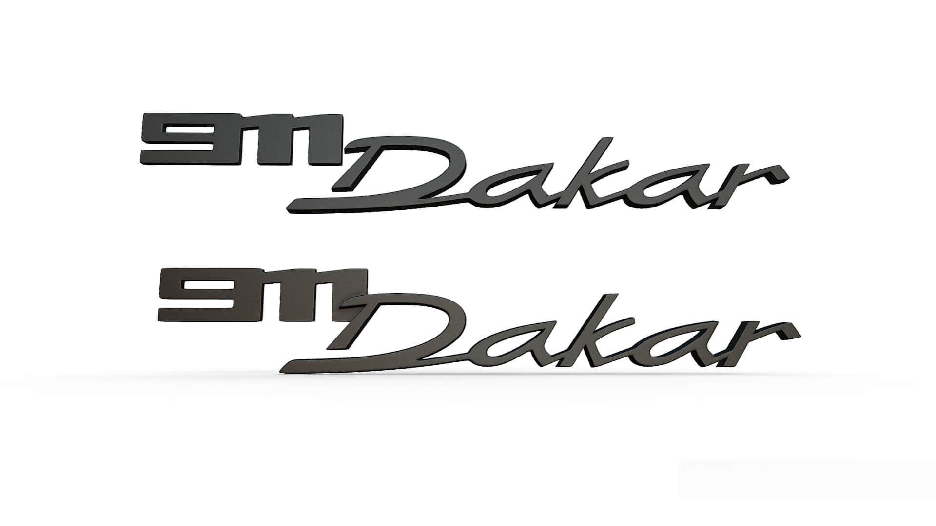 911 Dakar Emblem Nameplate - 3D Model by 3d_logoman