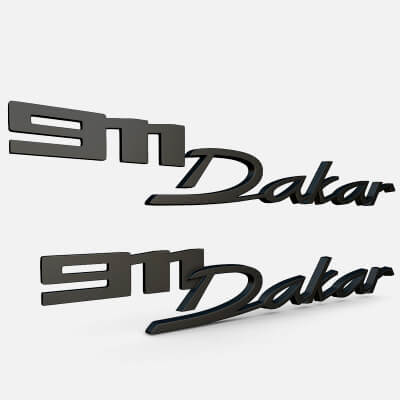 911 Dakar Emblem Nameplate - 3D Model by 3d_logoman