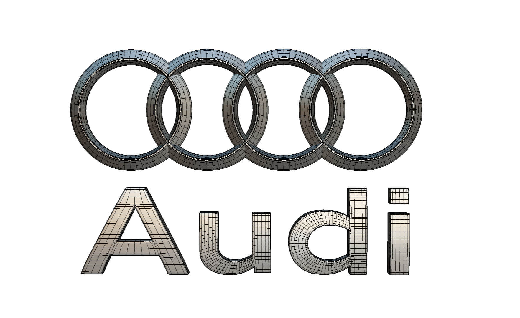 Audi Logo - 3D Model by 3d_logoman