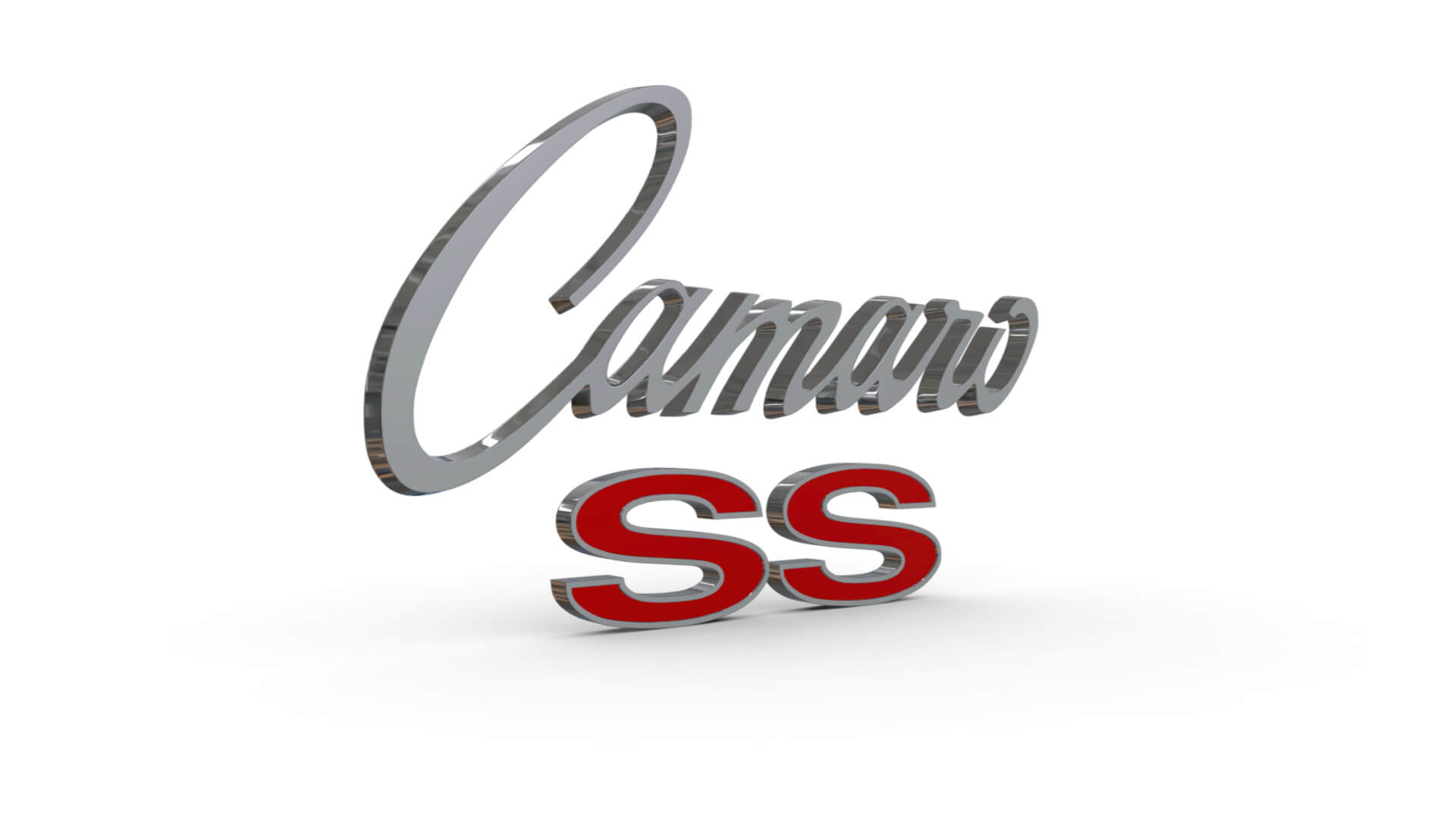 Camaro SS Porsche Emblem Nameplate - 3D Model by 3d_logoman