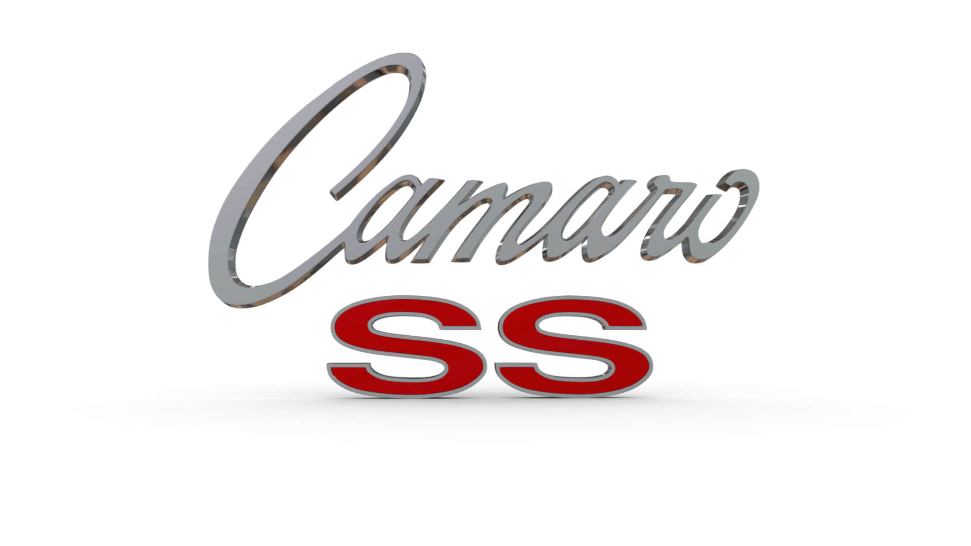 Camaro SS Porsche Emblem Nameplate - 3D Model by 3d_logoman