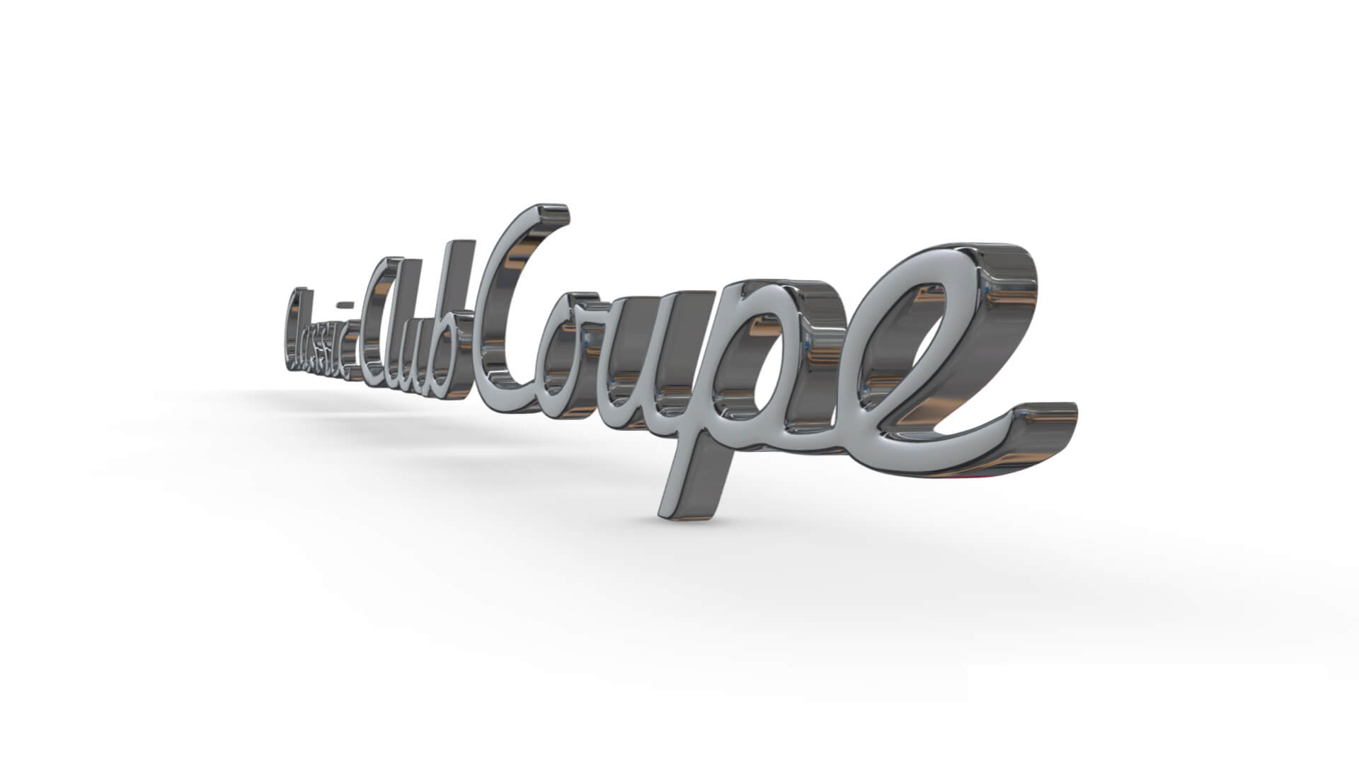 Classic Club Coupe Emblem Nameplate - 3D Model by 3d_logoman