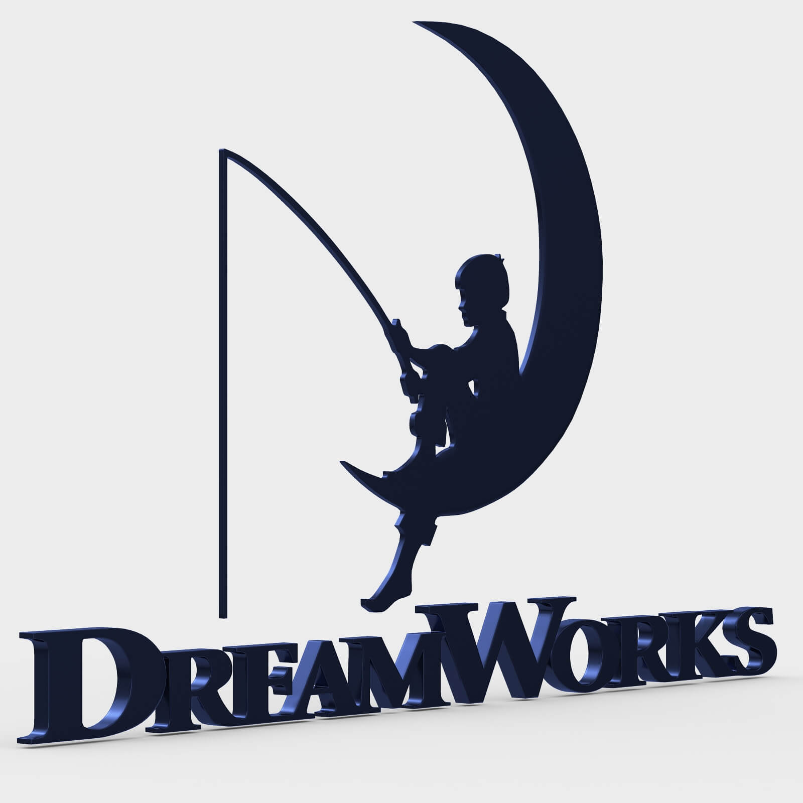 Dream Works Logo - 3D Model by 3d_logoman
