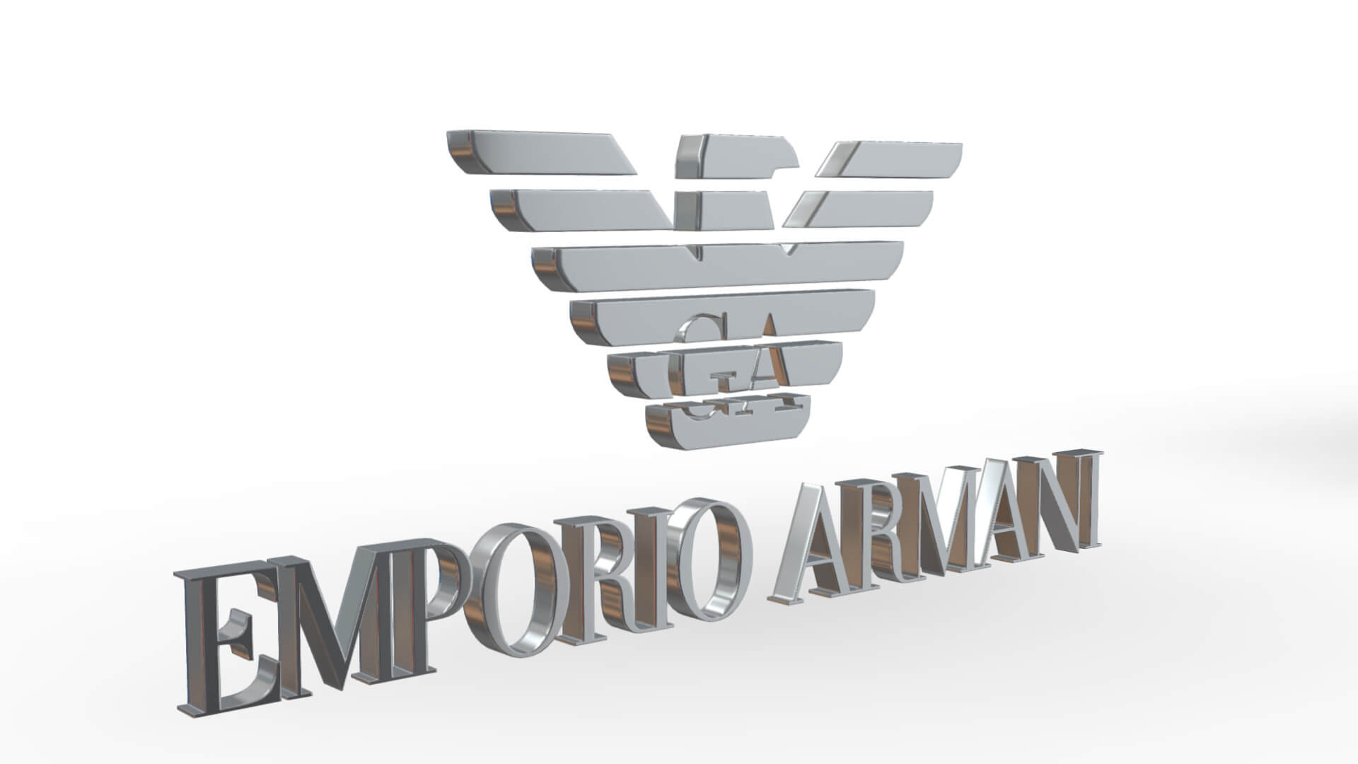 Emporio Armani Logo - 3D Model by 3d_logoman