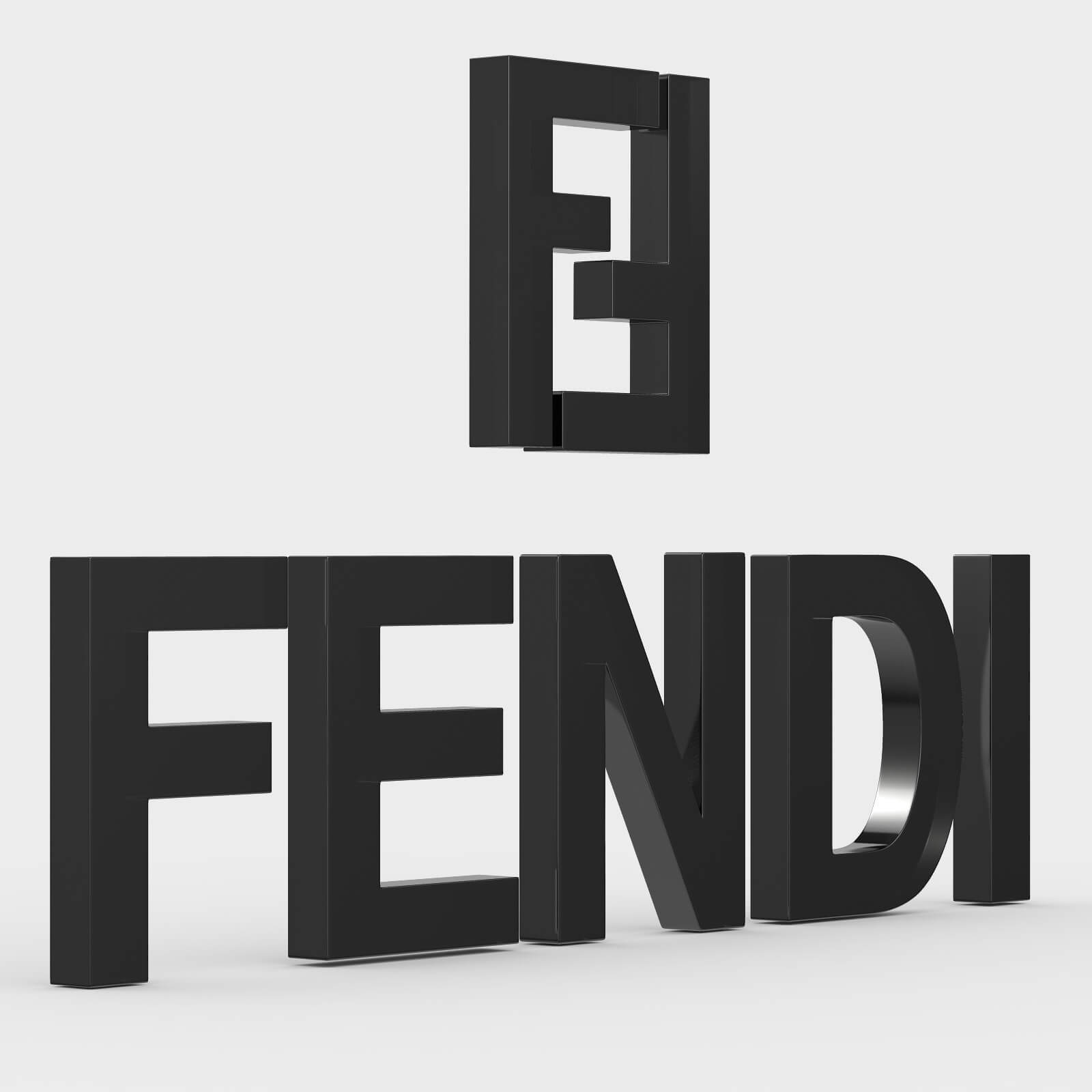 Fendi Logo - 3D Model by 3d_logoman