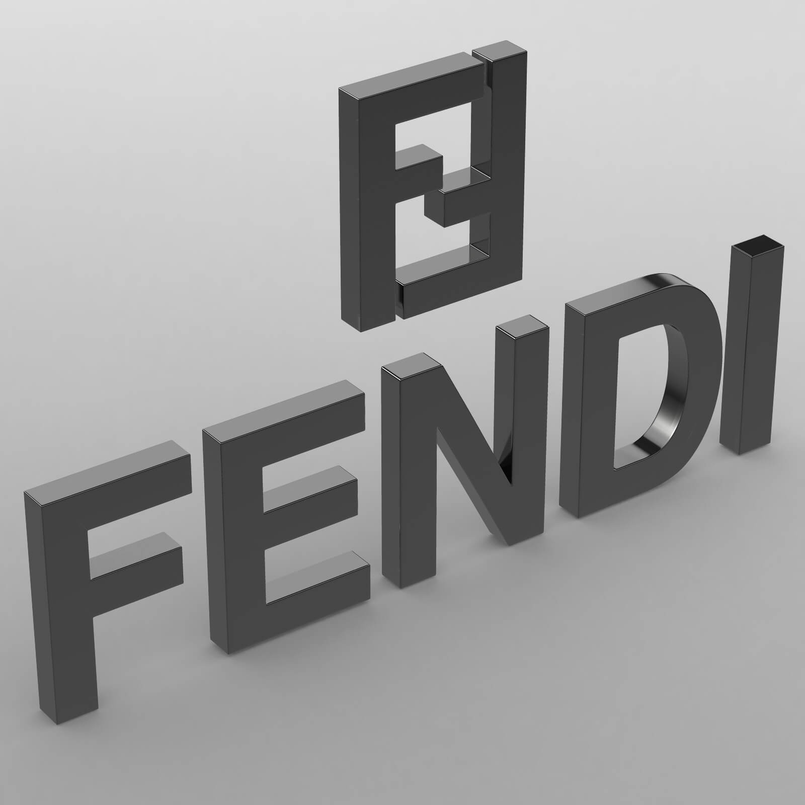 Fendi Logo - 3D Model by 3d_logoman