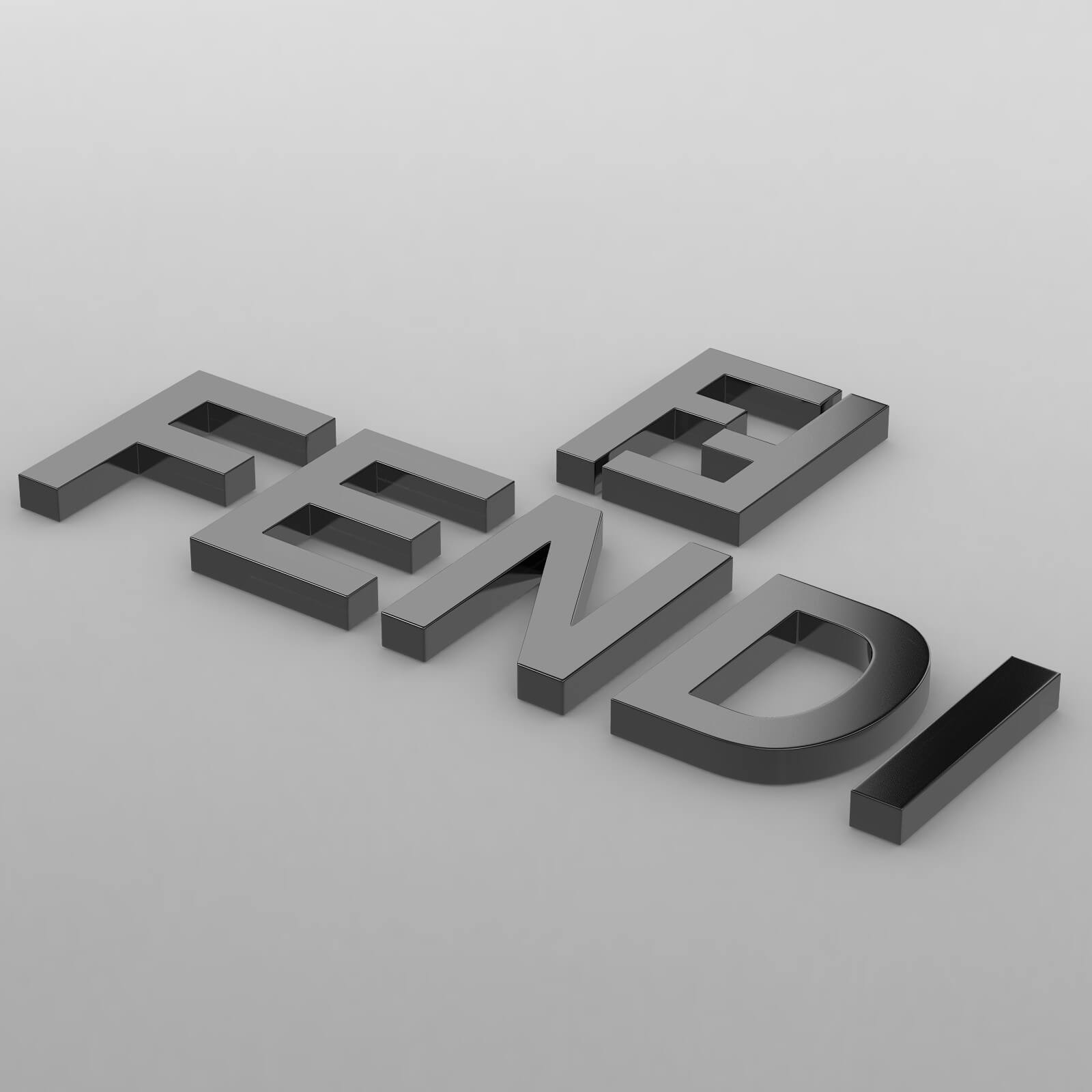 Fendi Logo - 3D Model by 3d_logoman