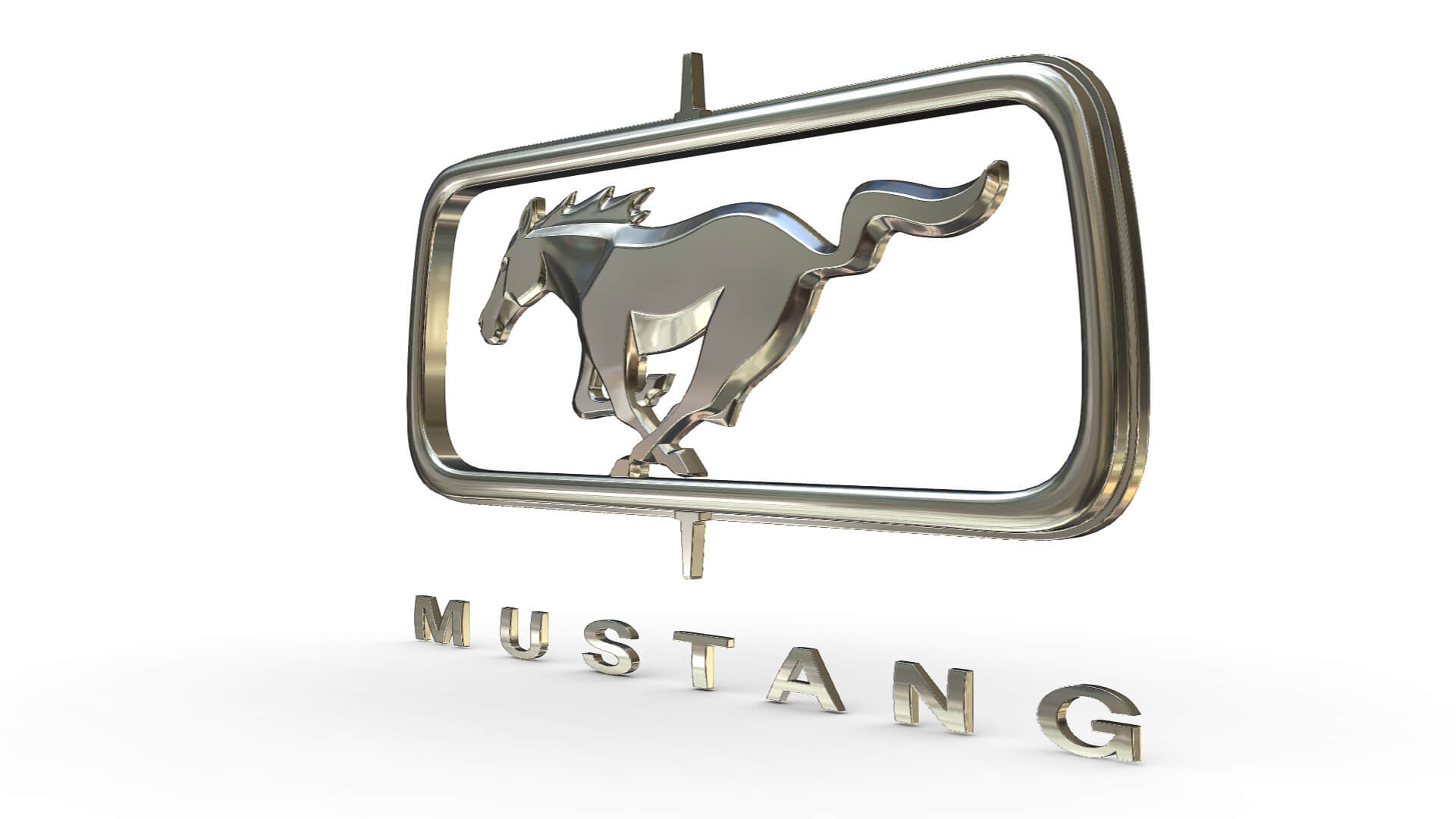 Ford Mustang Logo - 3D Model by 3d_logoman