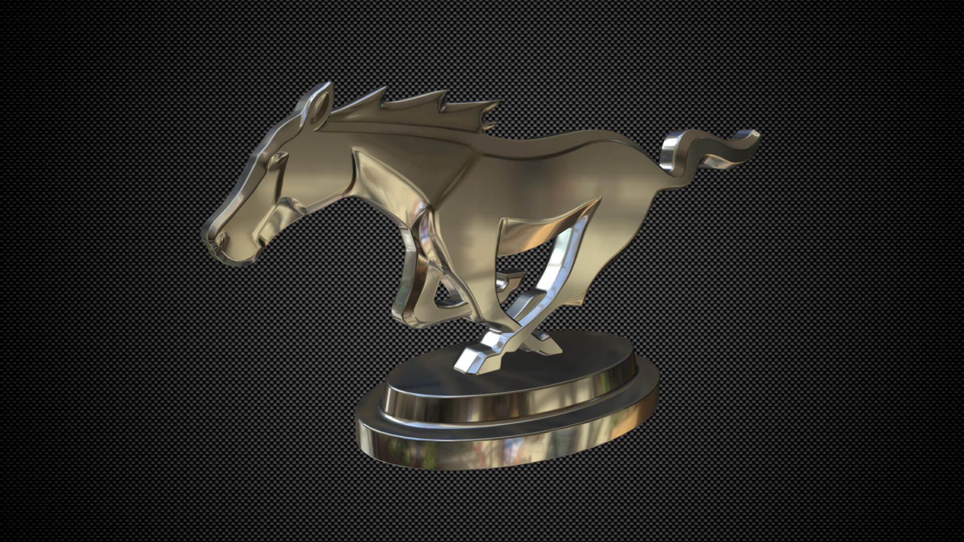 Ford Mustang Logo - 3D Model by 3d_logoman