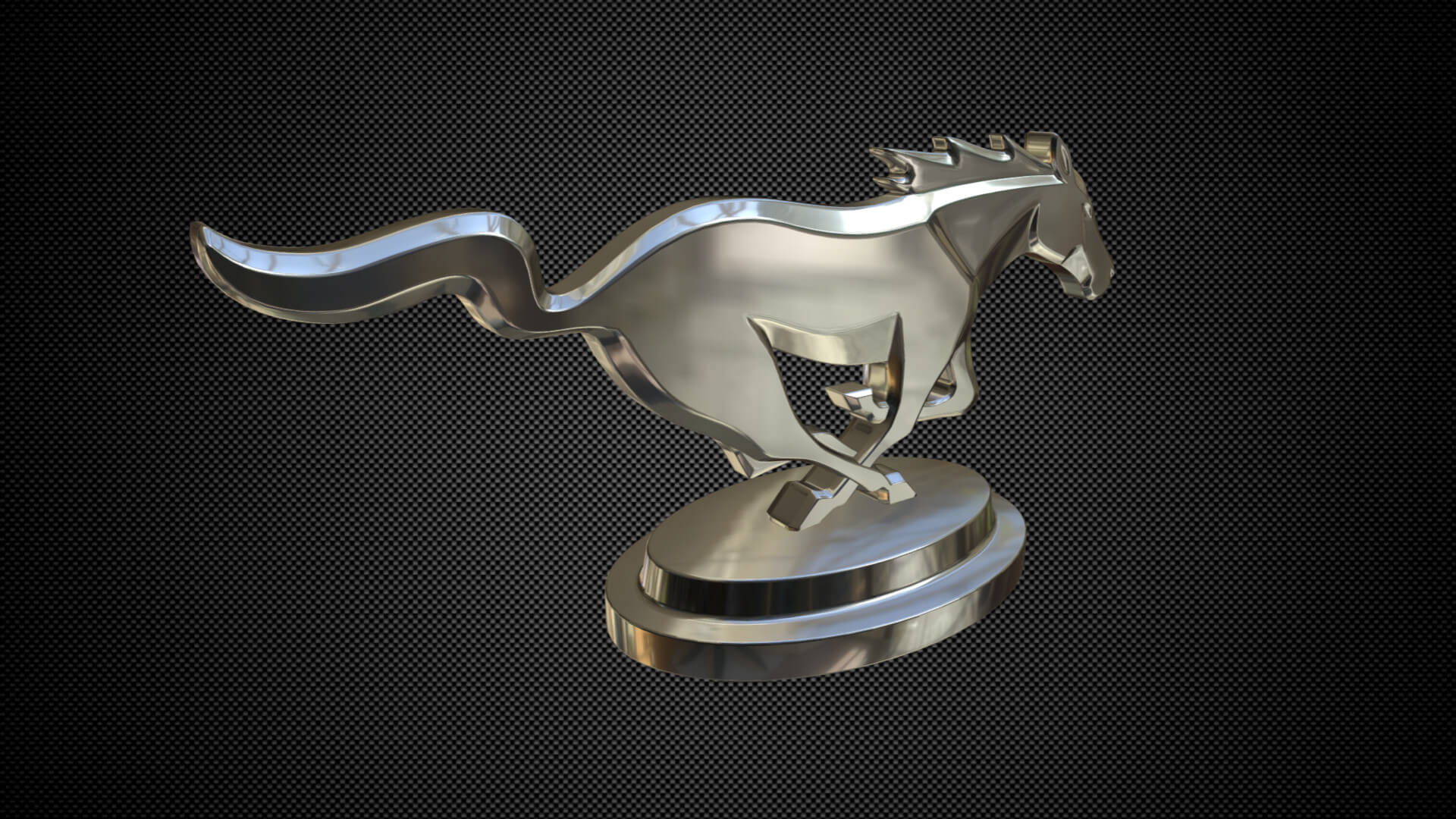 Ford Mustang Logo - 3D Model by 3d_logoman