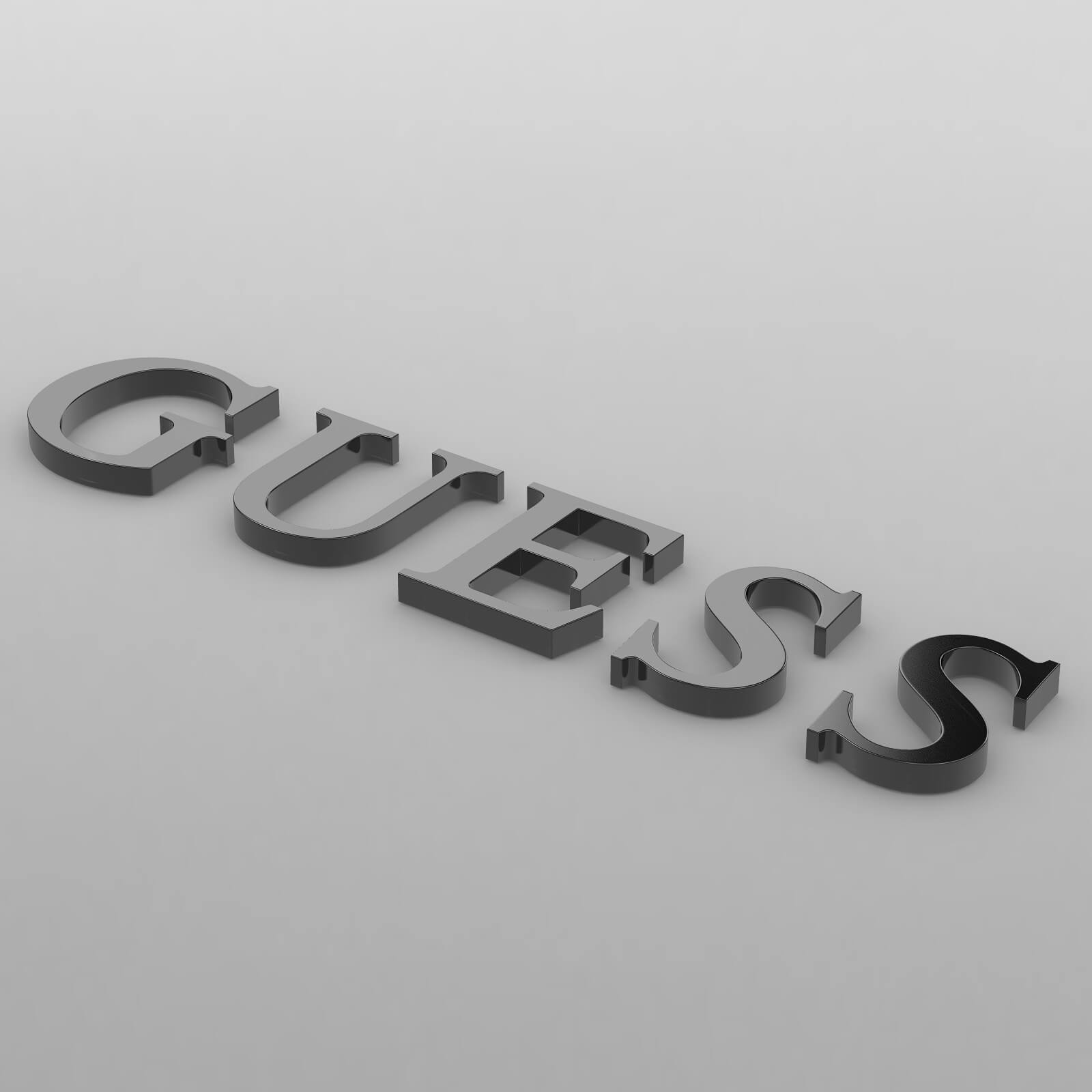 Guess Logo - 3D Model by 3d_logoman