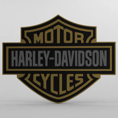 Harley Davidson Logo - 3D Model by 3d_logoman