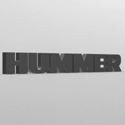 Hummer Logo - 3D Model by 3d_logoman