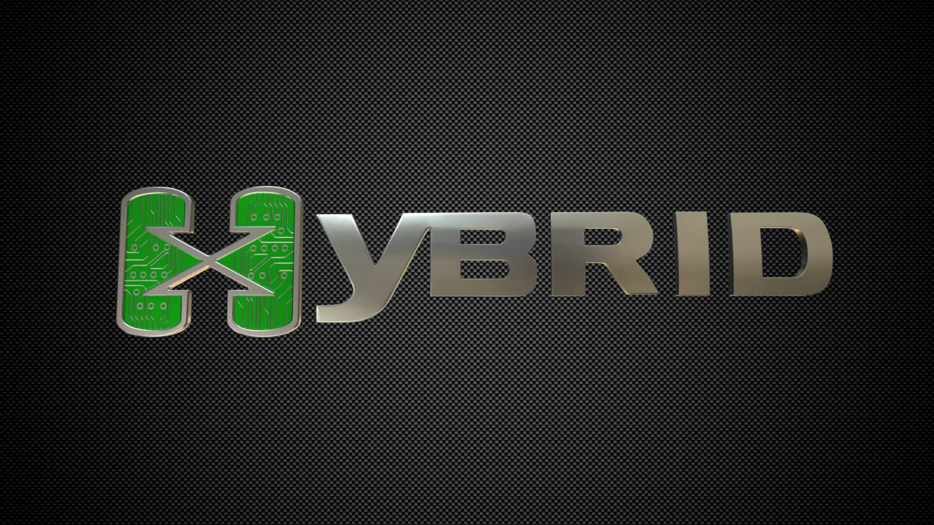 Hybrid Logo - 3D Model by 3d_logoman