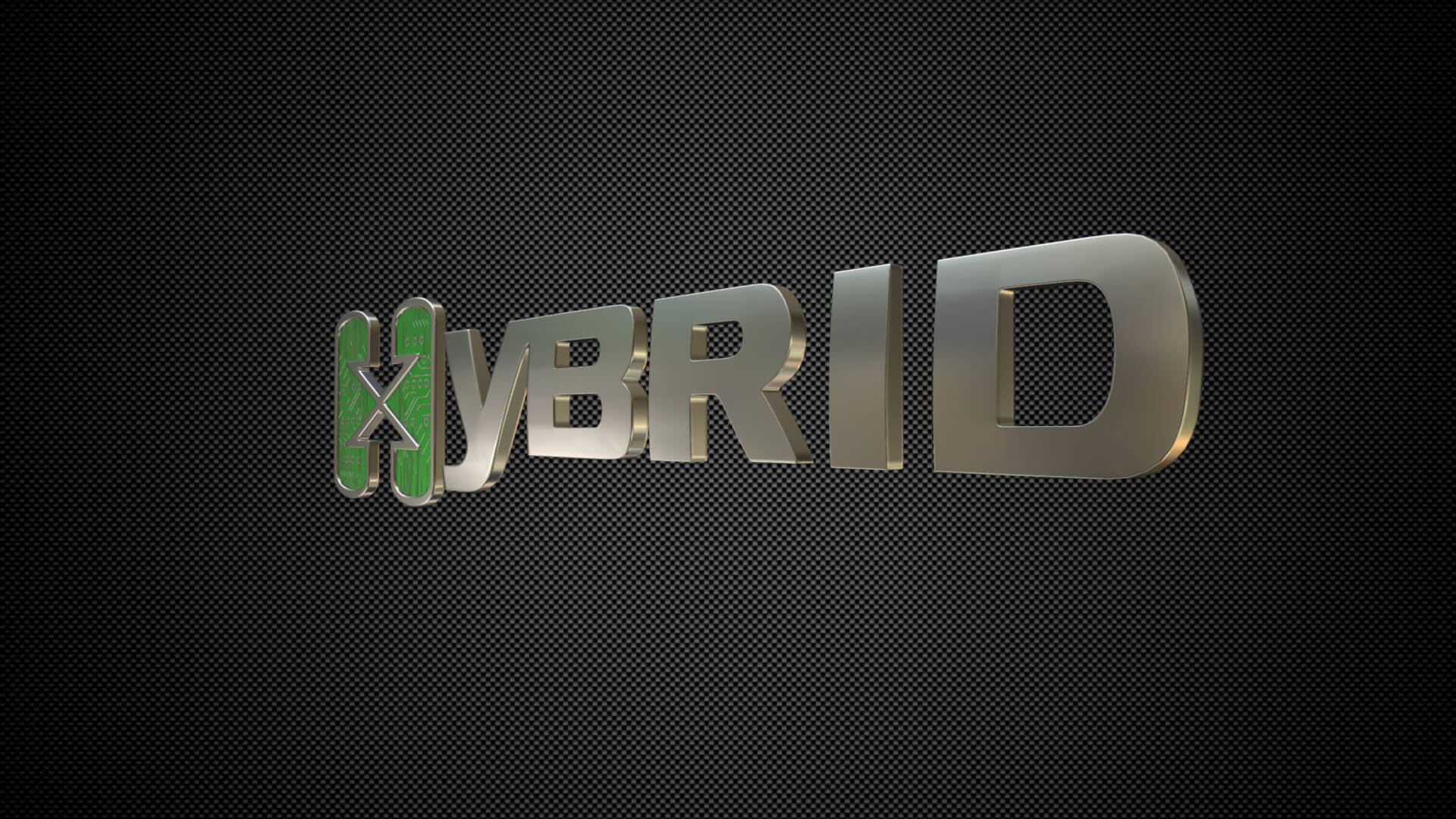 Hybrid Logo - 3D Model by 3d_logoman