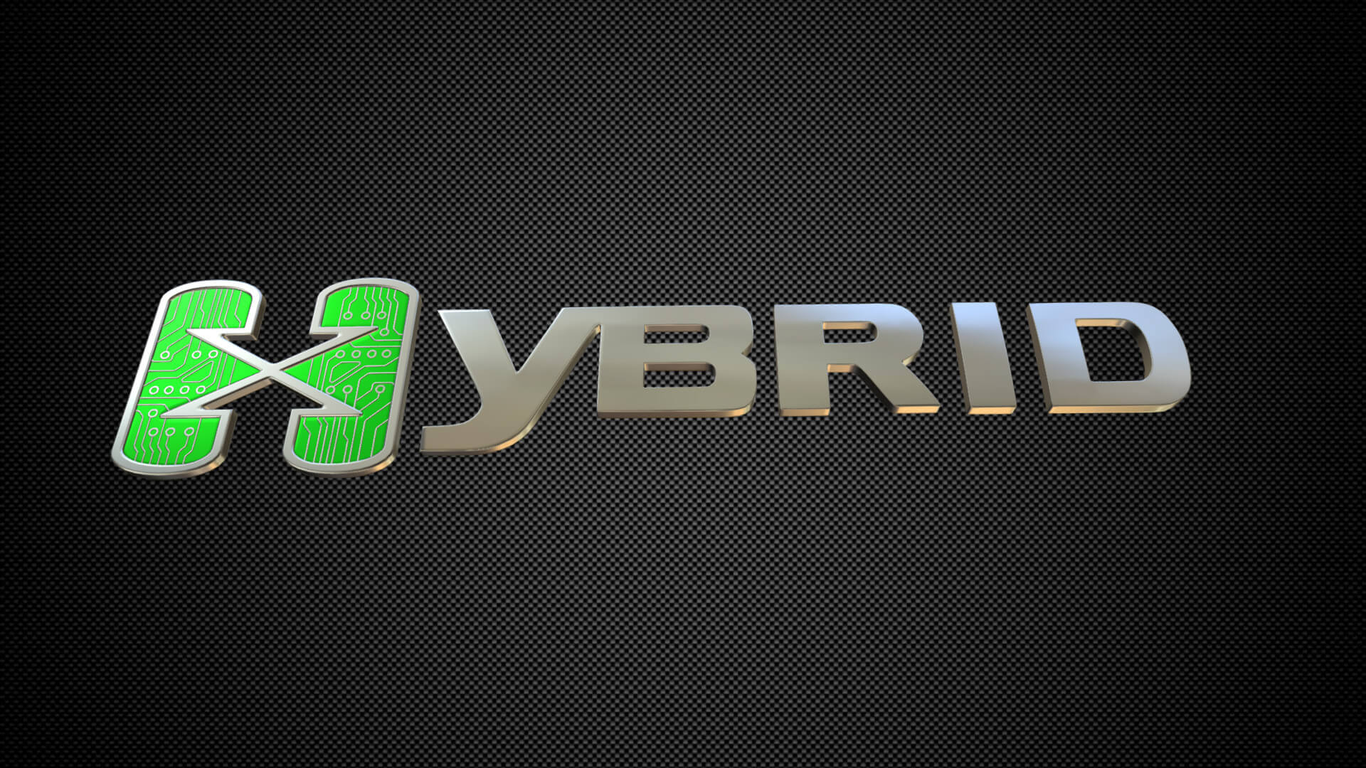 Hybrid Logo - 3D Model by 3d_logoman