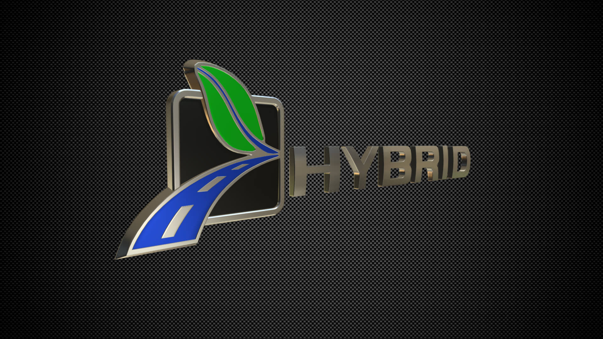 Hybrid Logo - 3D Model by 3d_logoman