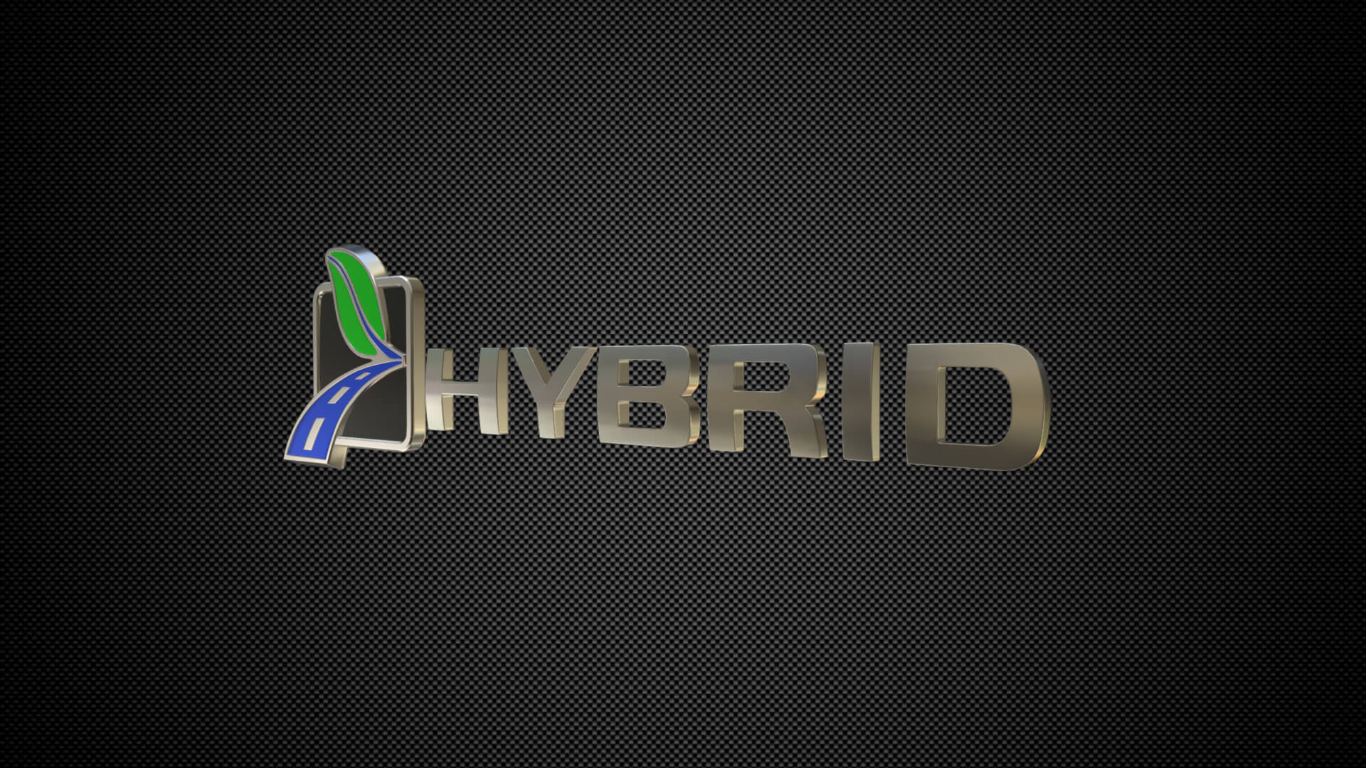 Hybrid Logo - 3D Model by 3d_logoman