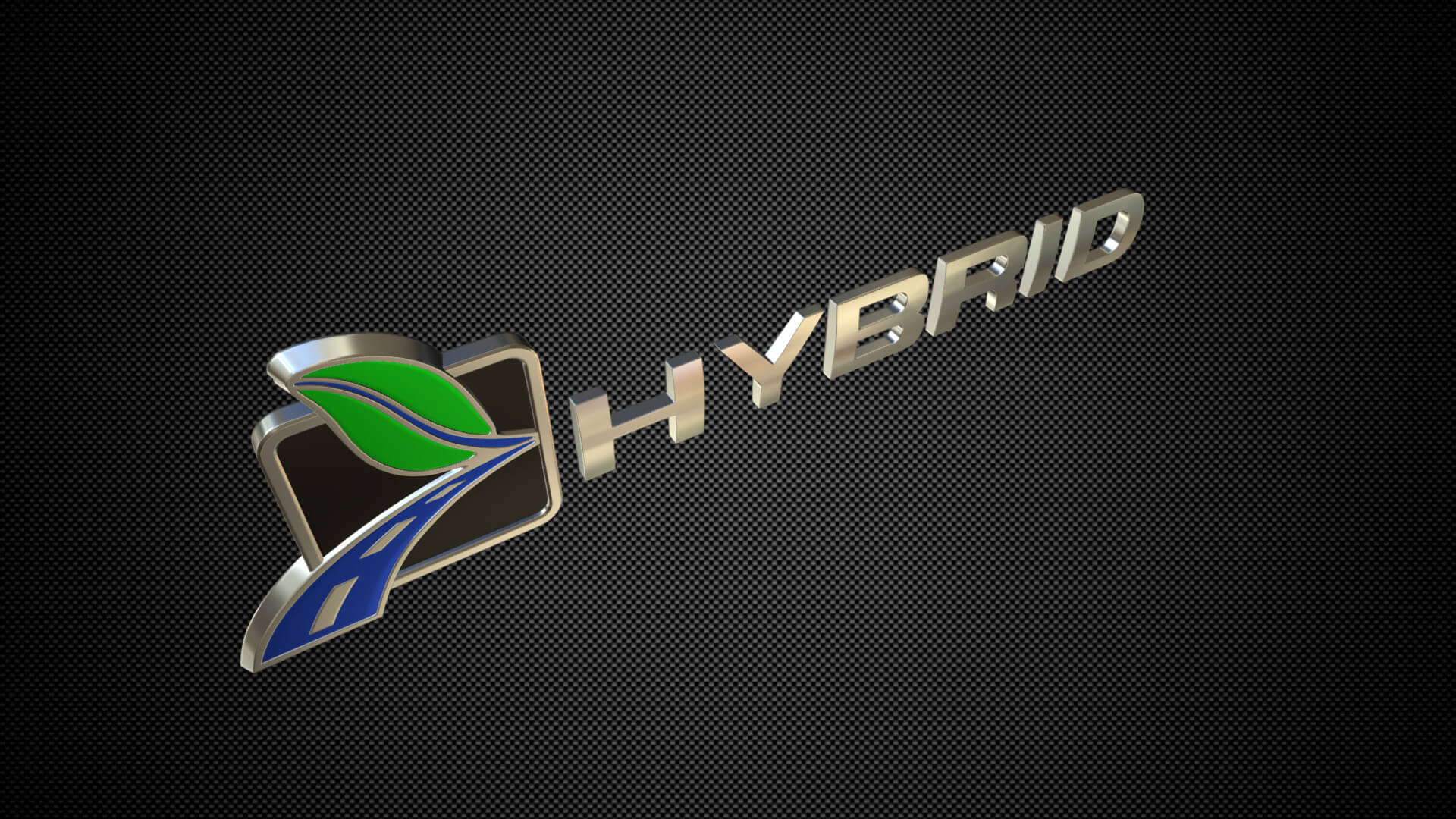 Hybrid Logo - 3D Model by 3d_logoman