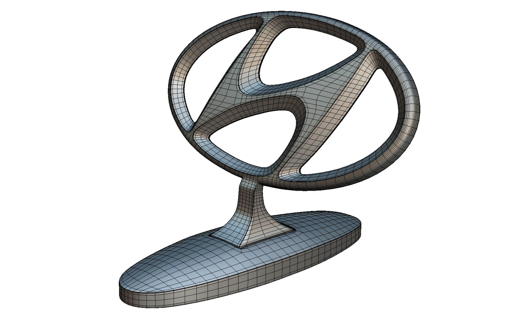 Hyundai Logo - 3D Model by 3d_logoman