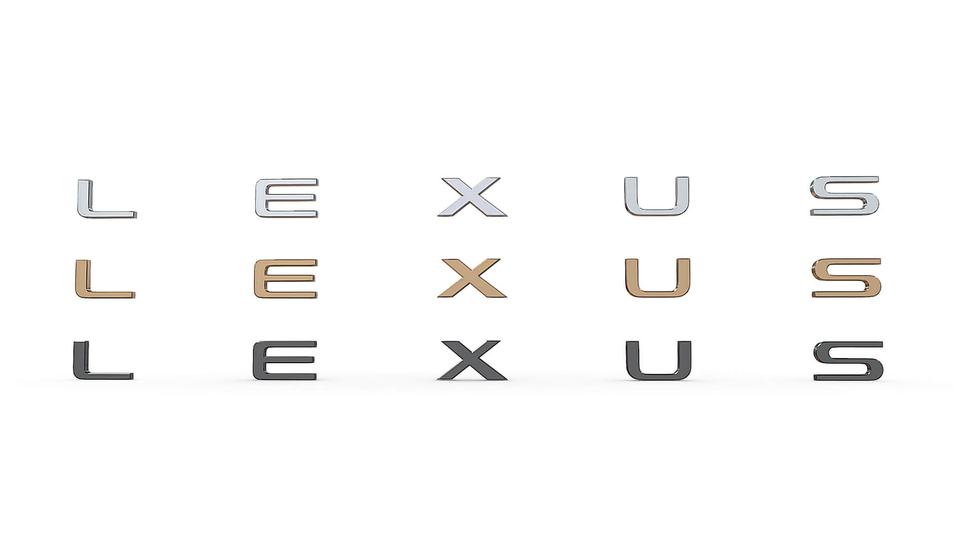 Lexus New Logo Nameplate - 3D Model by 3d_logoman