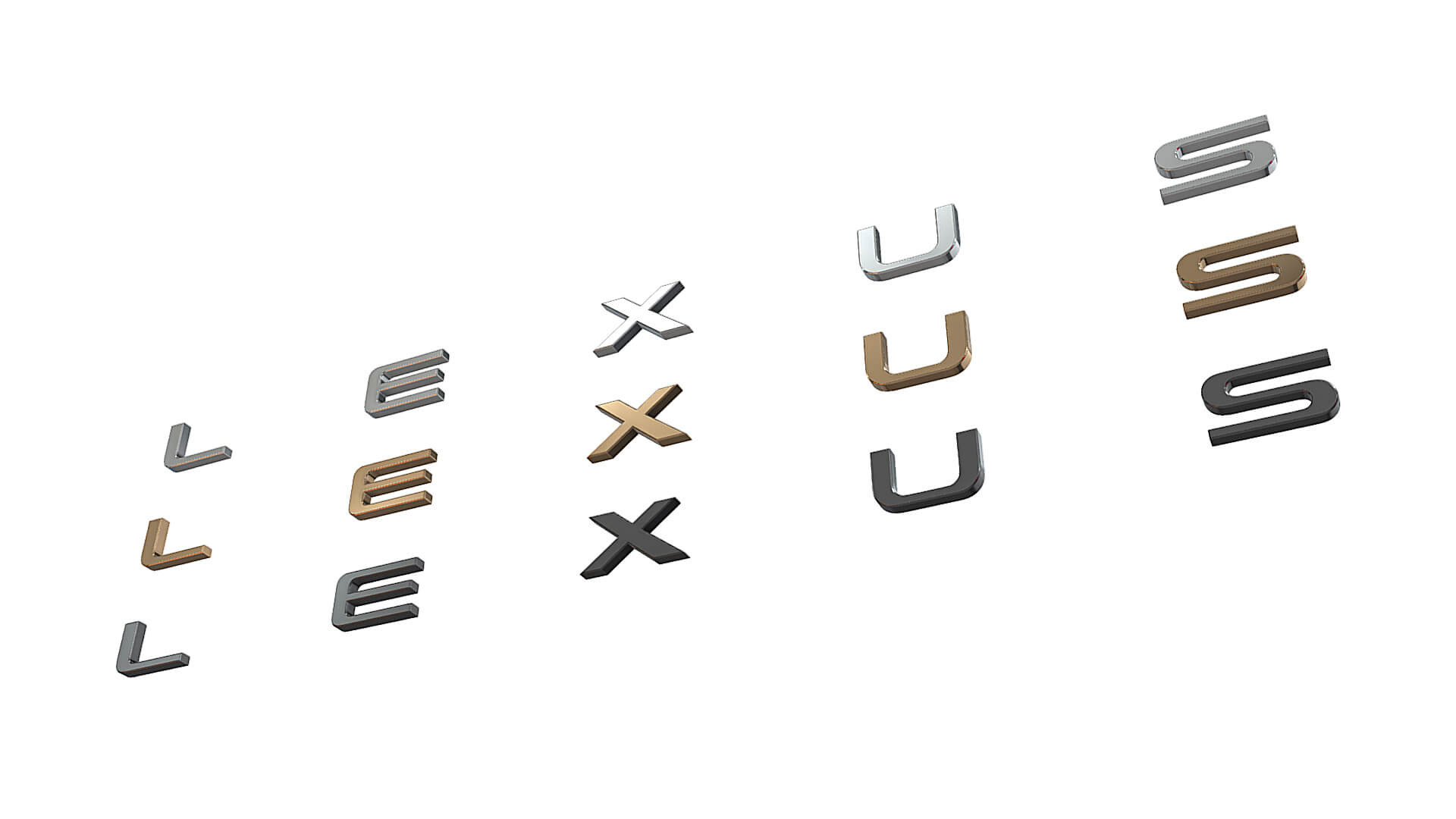 Lexus New Logo Nameplate - 3D Model by 3d_logoman