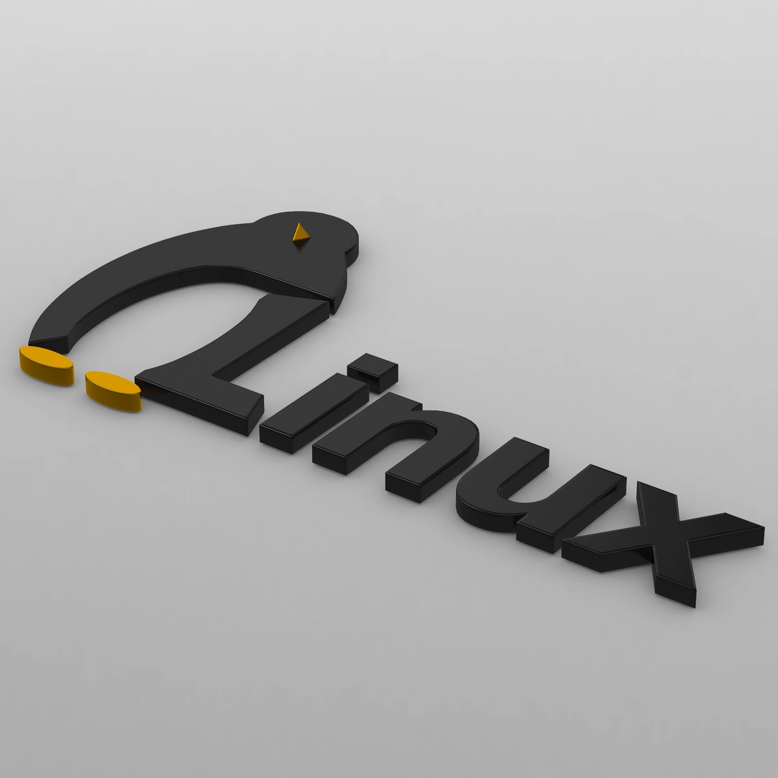 Linux Logo - 3D Model by 3d_logoman