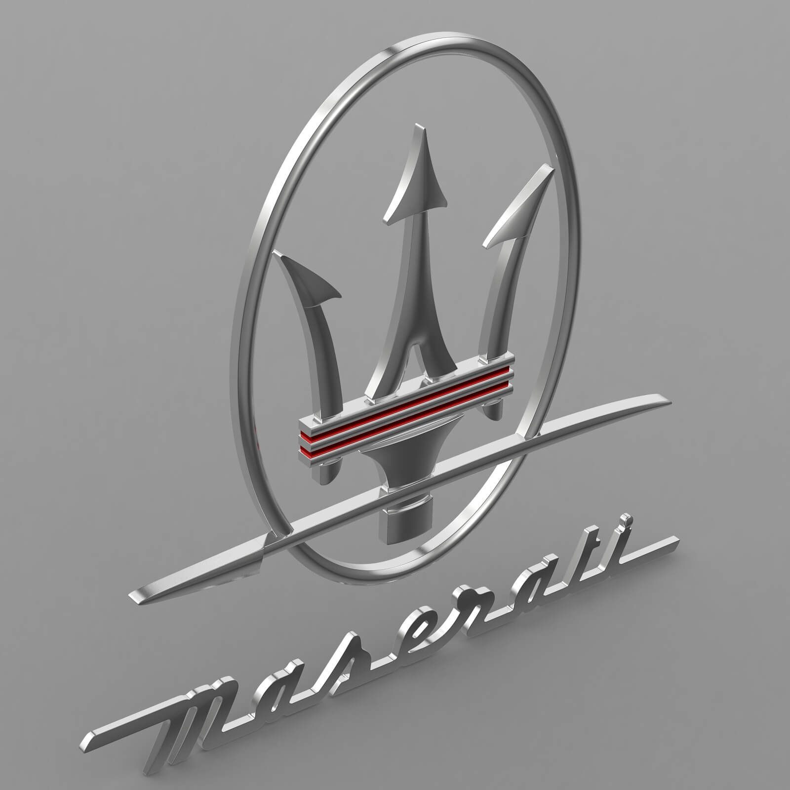 Maserati Logo - 3D Model by 3d_logoman