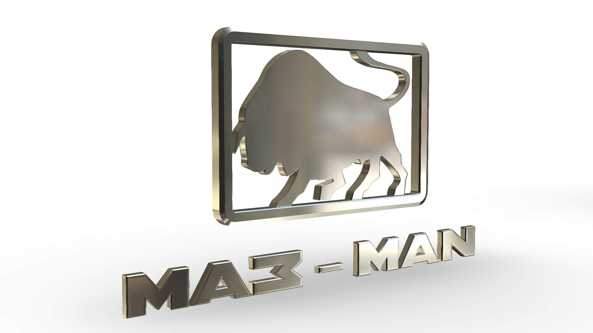 Maz-man Logo 3D Model by 3d_logoman