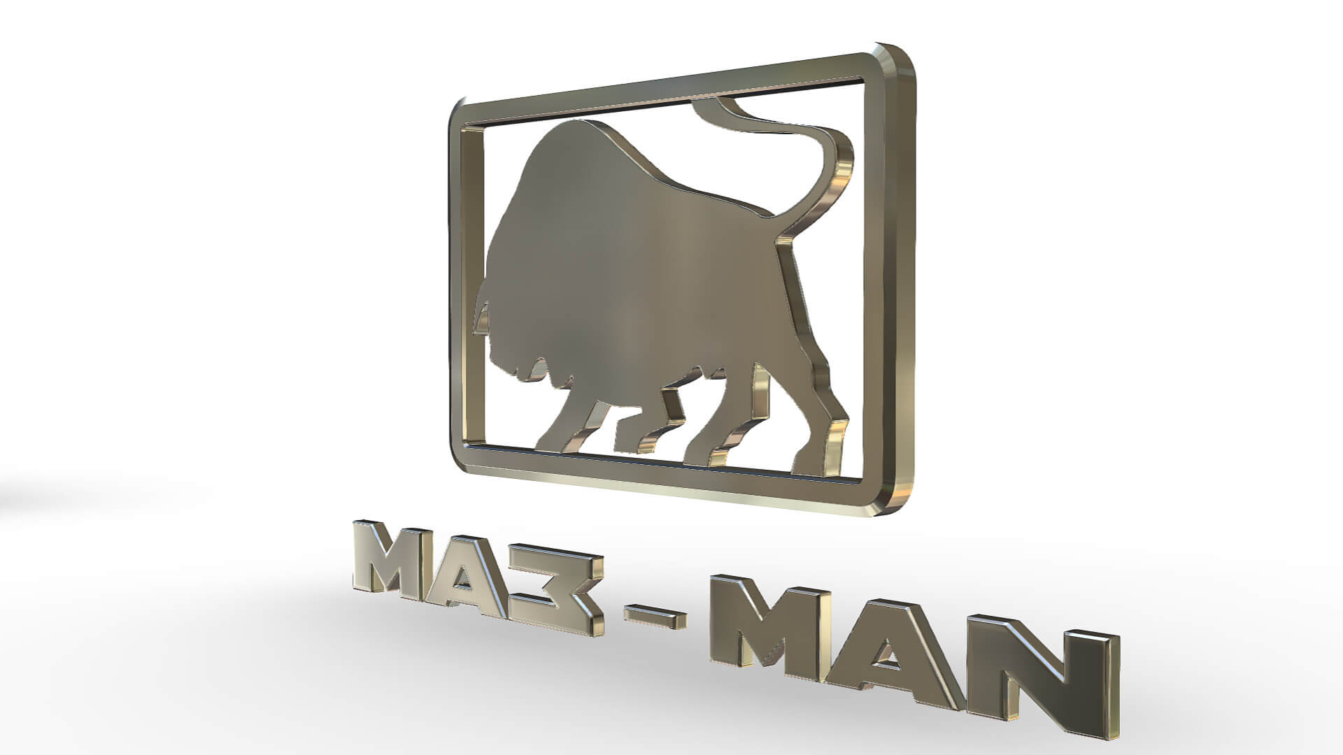 Maz-man Logo 3D Model by 3d_logoman
