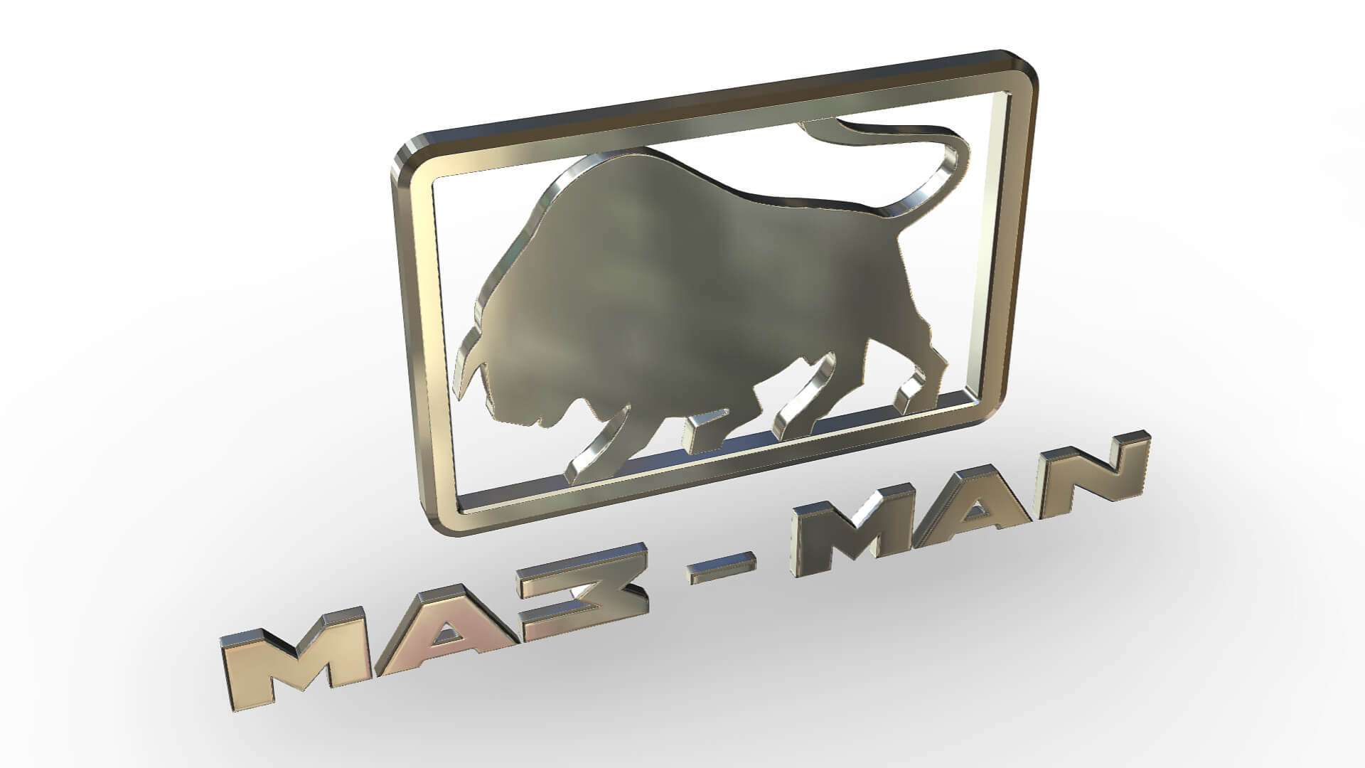 Maz-man Logo 3D Model by 3d_logoman