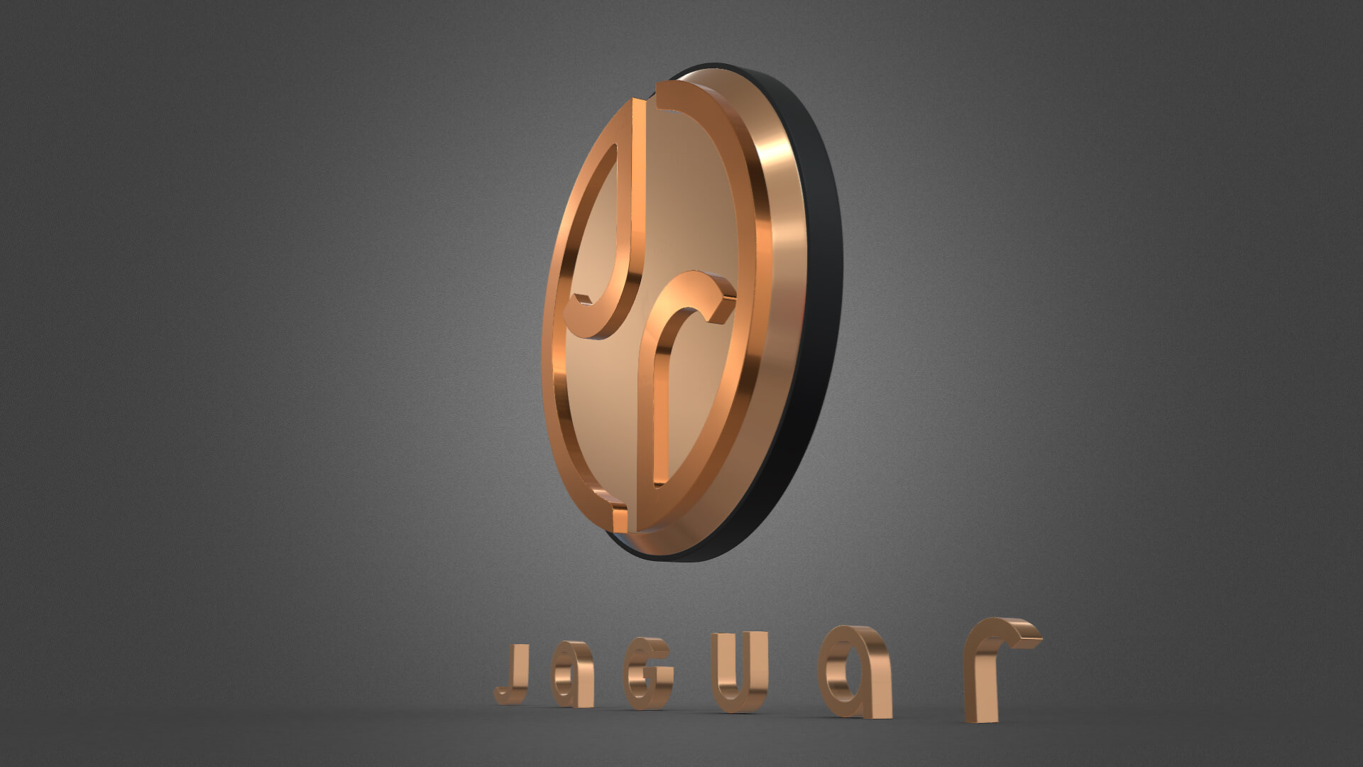 New Jaguar Logo - 3D Model by 3d_logoman