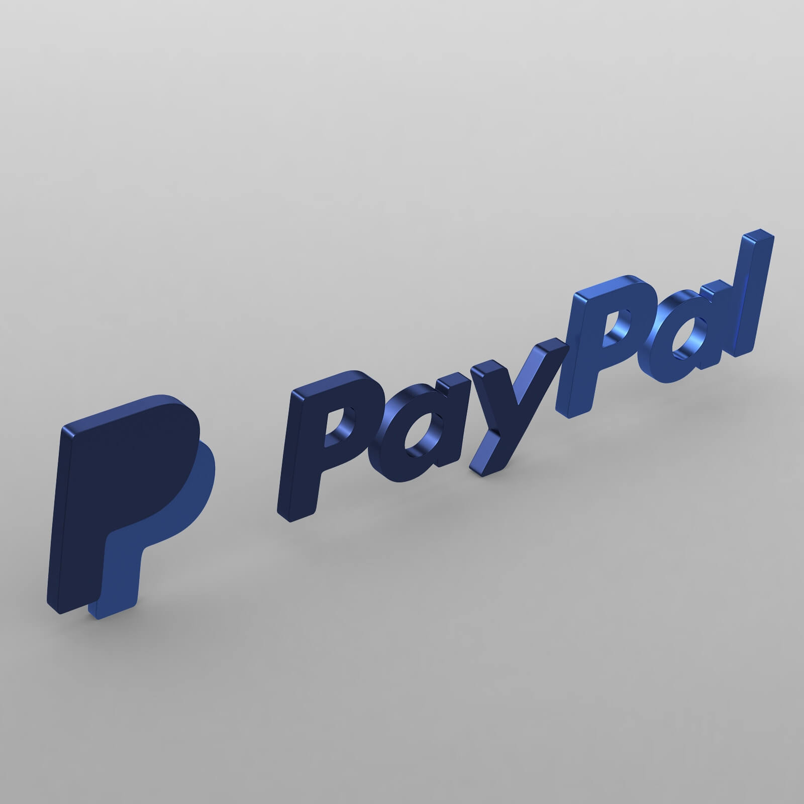 Pay Pal Logo - 3D Print Model by 3d_logoman