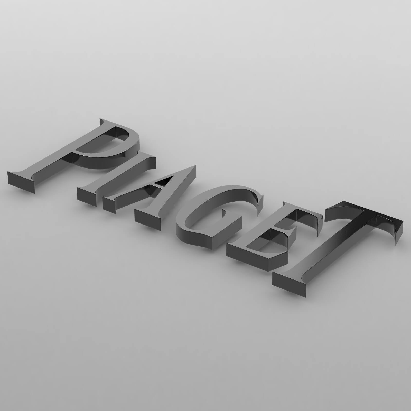 Piaget Logo - 3D Model by 3d_logoman
