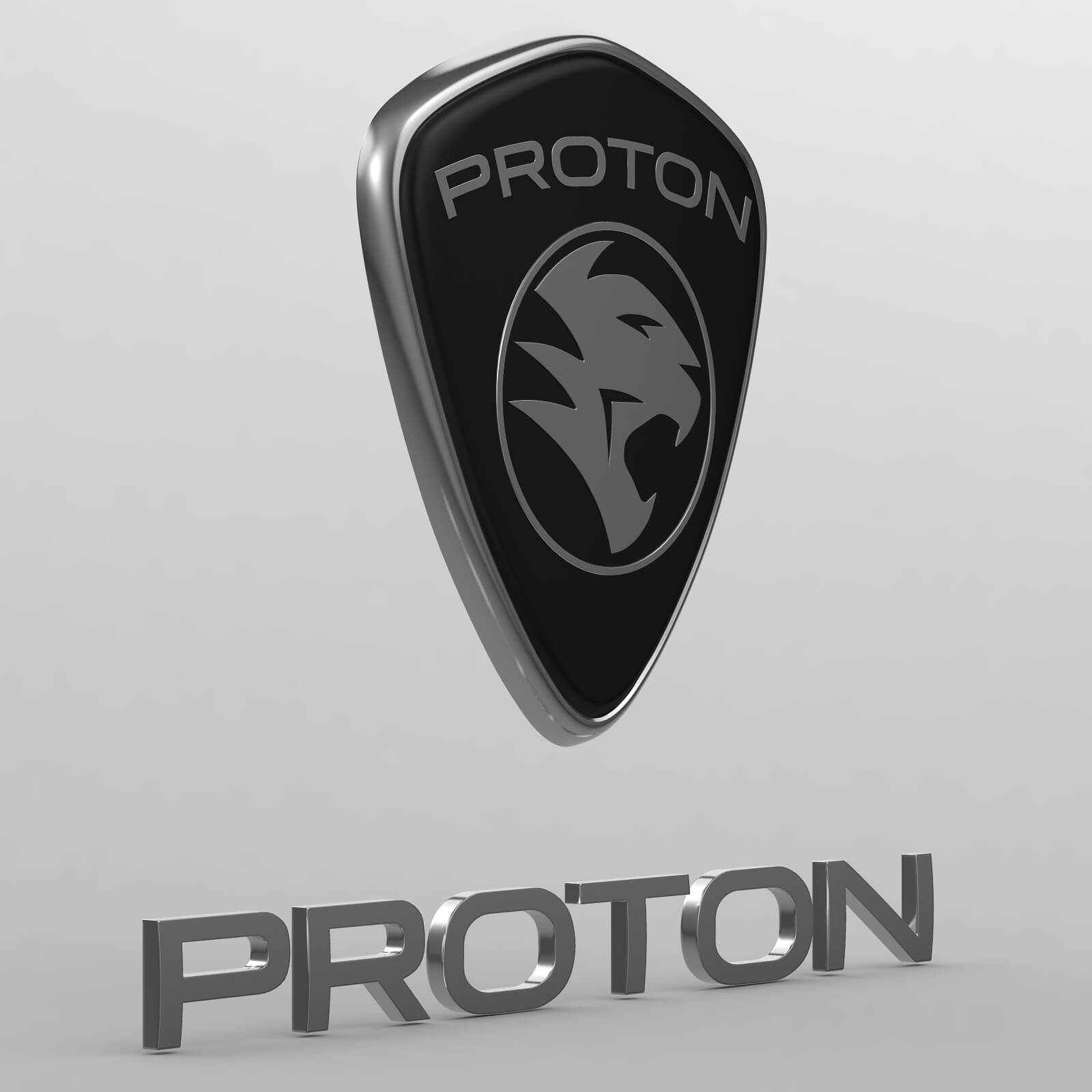 Proton Logo - 3D Model by 3d_logoman