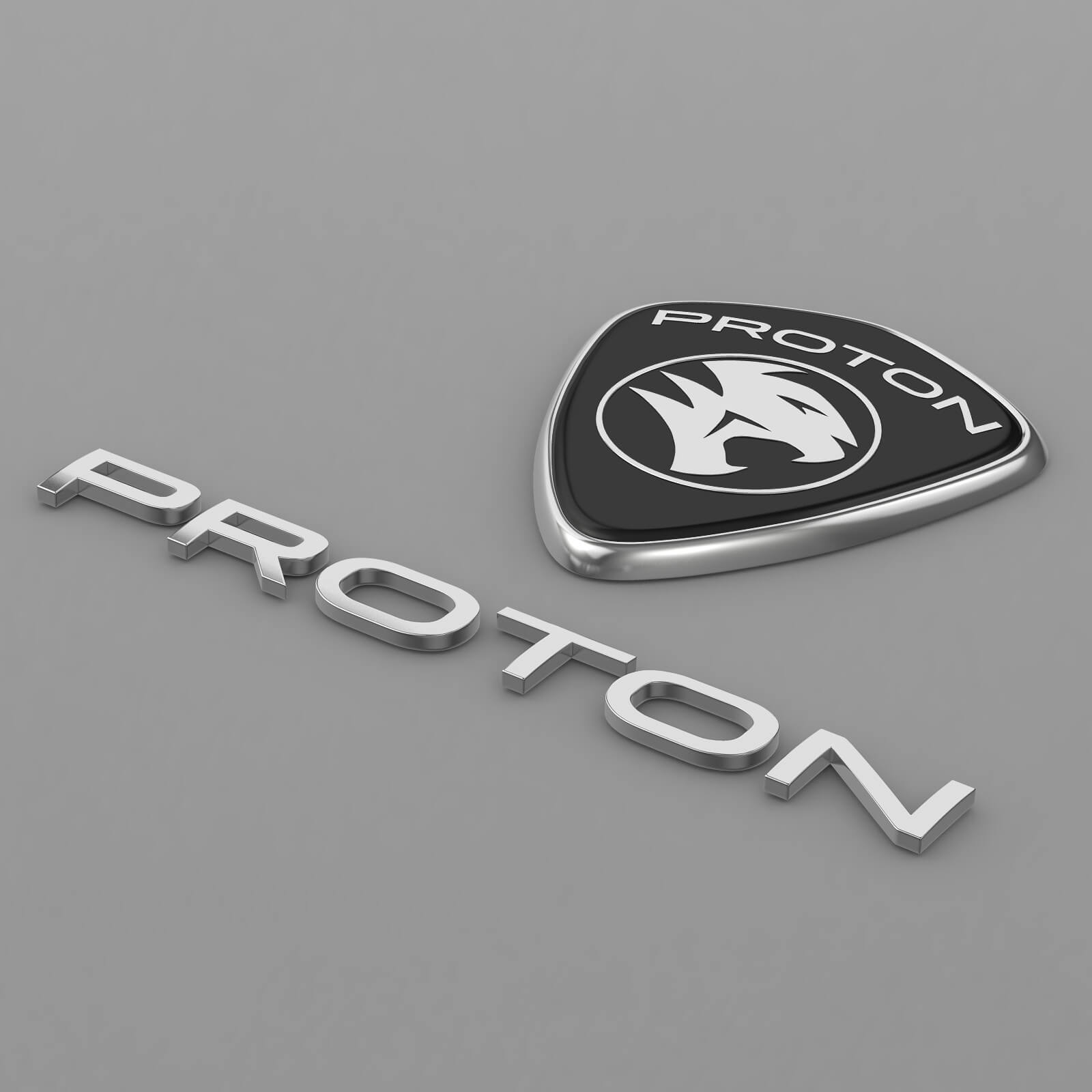 Proton Logo - 3D Model by 3d_logoman