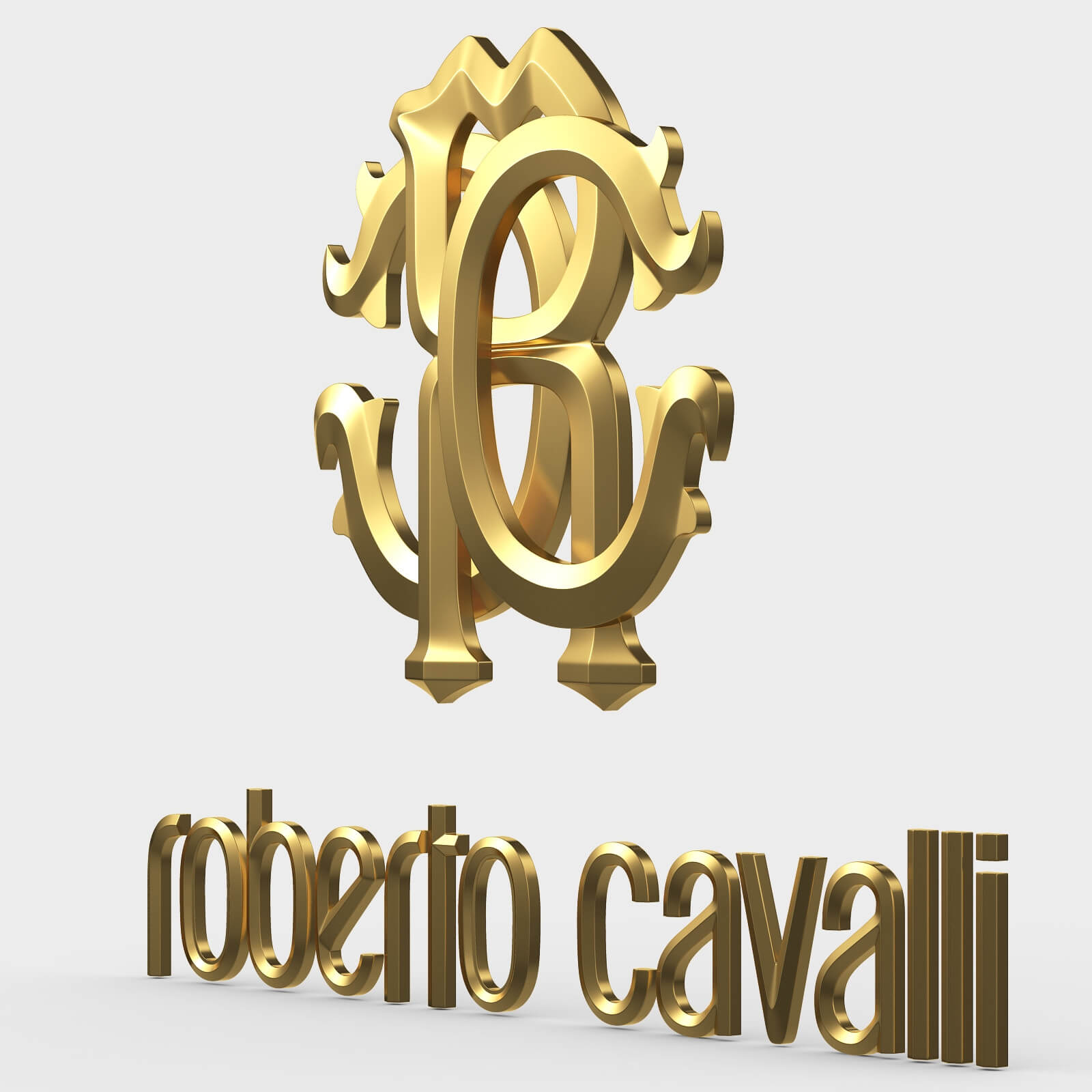 Roberto Cavalli Logo - 3D Print Model by 3d_logoman