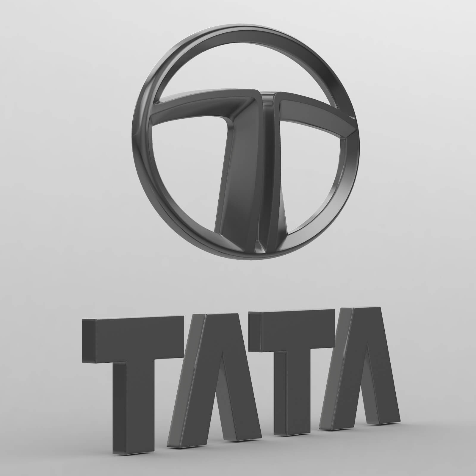 Tata 3d Logo Tata Nexon Logo Chrome 3D Letter Emblem Full Set In High