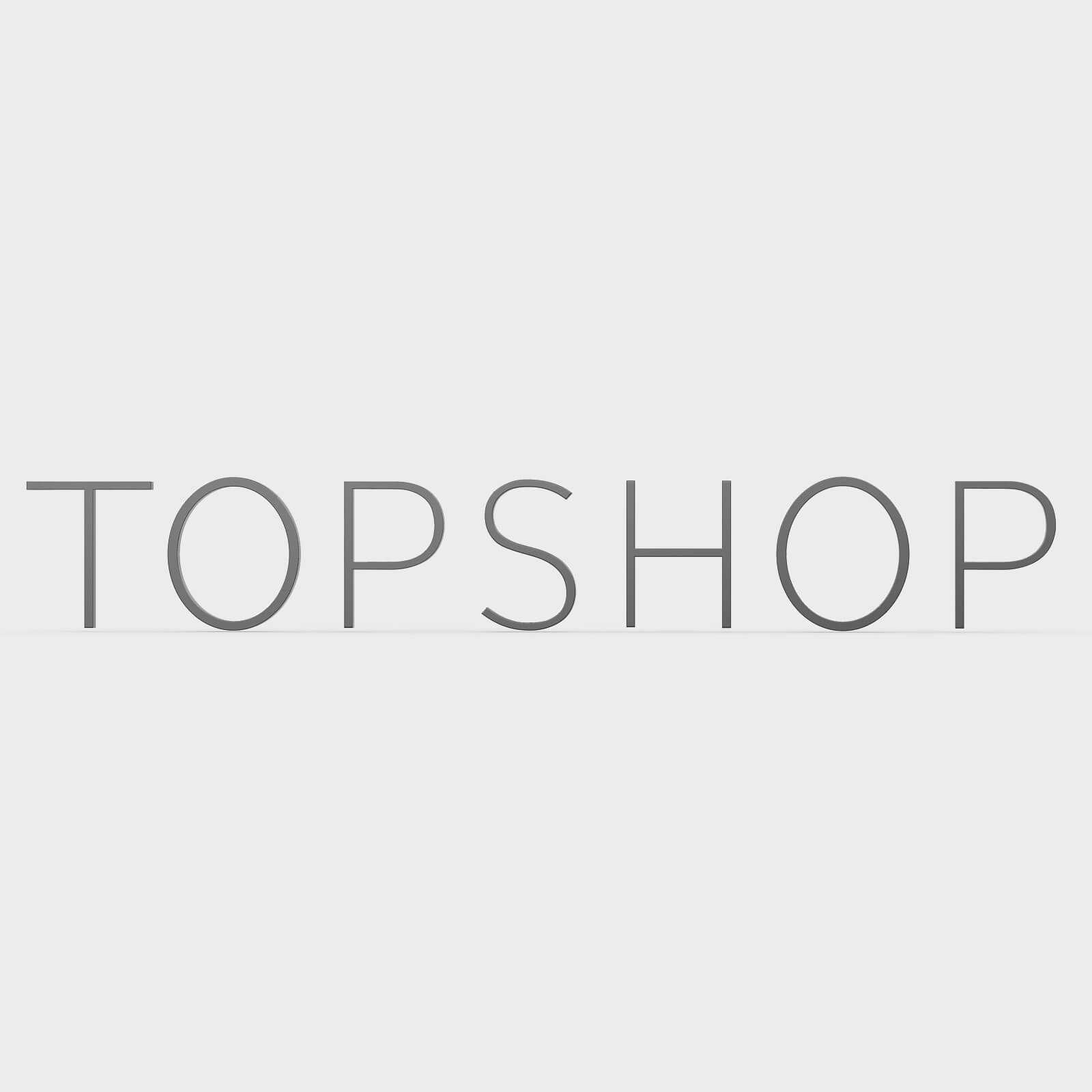 Topshop Logo - 3D Model by 3d_logoman