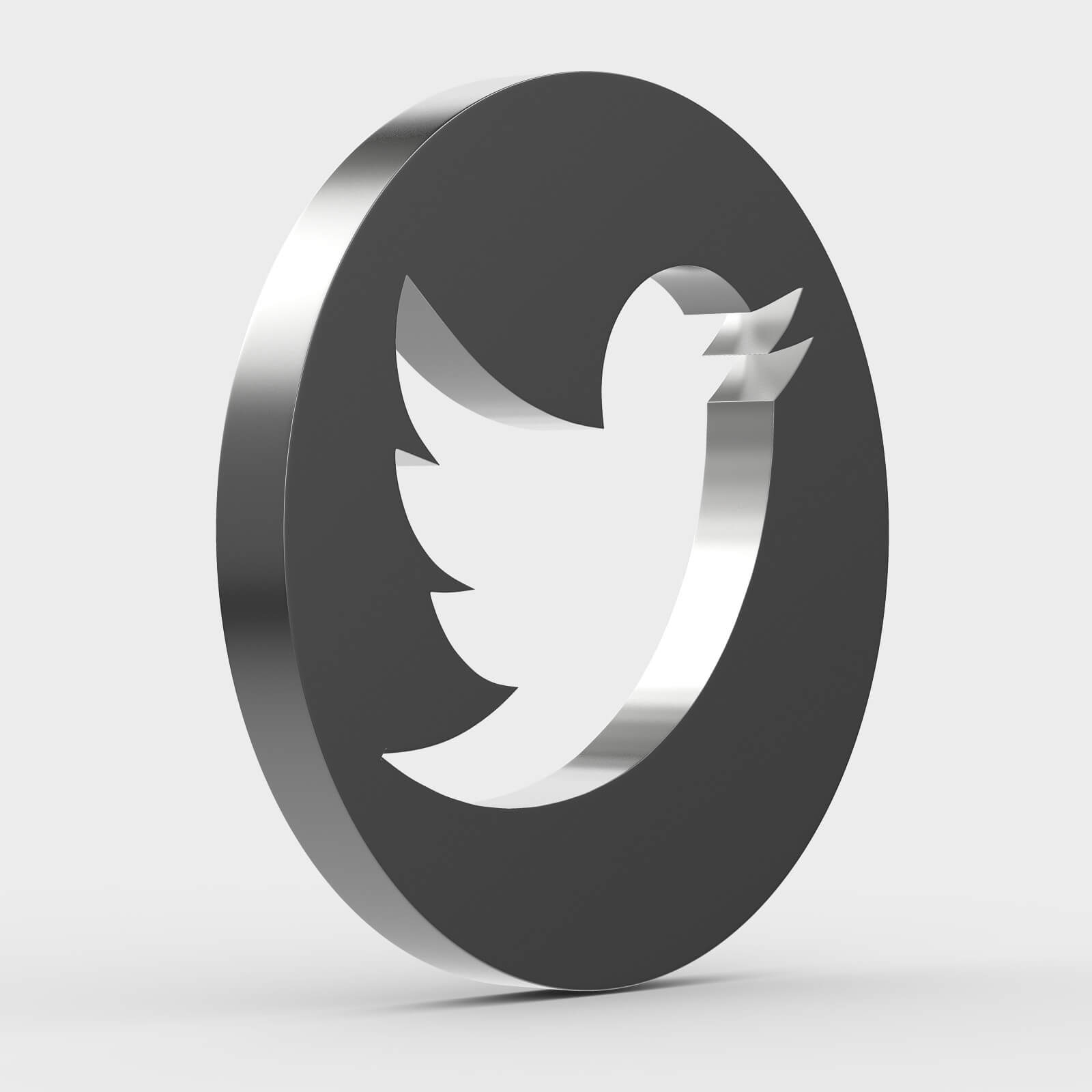 Twitter Logo - 3D Model by 3d_logoman