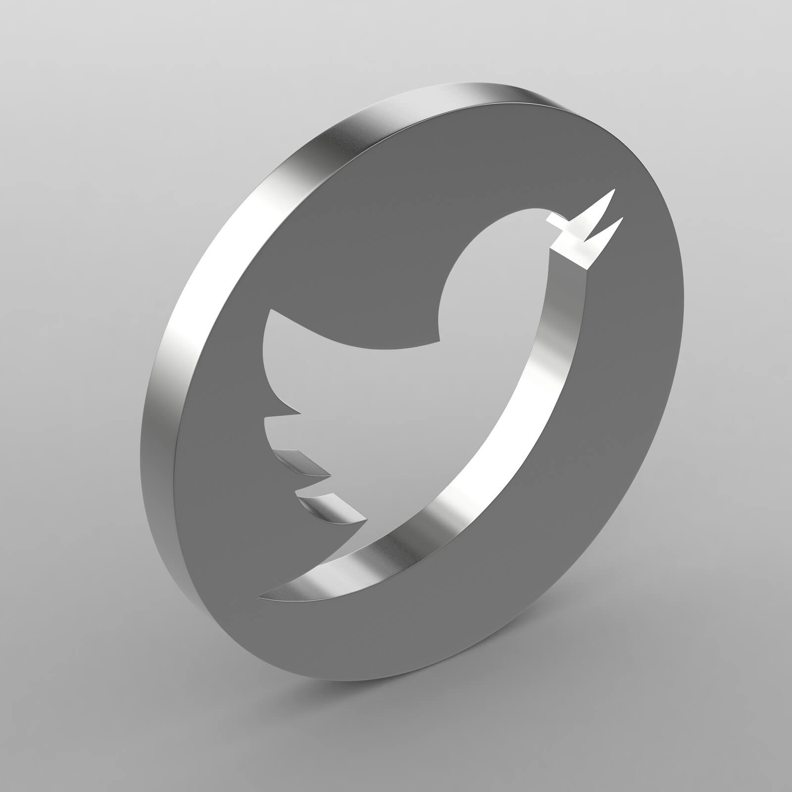 Twitter Logo - 3D Model by 3d_logoman