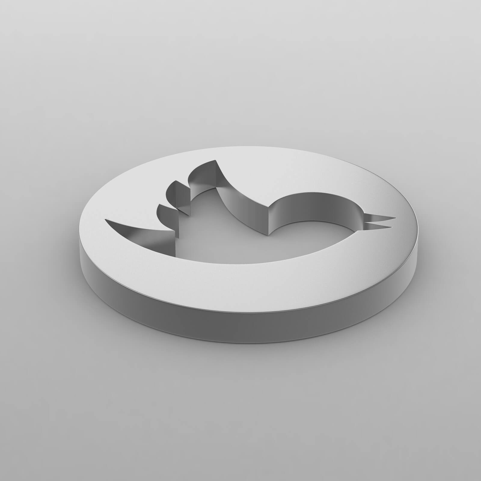 Twitter Logo - 3D Model by 3d_logoman