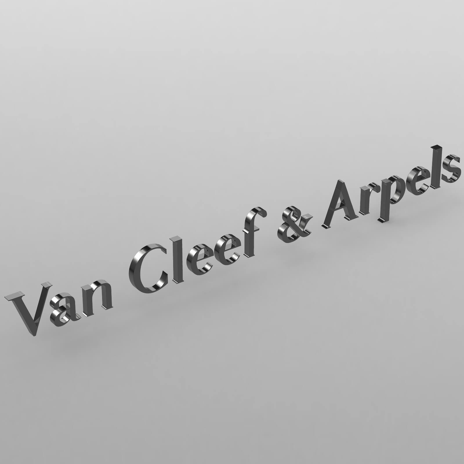 Van Cleef Aprels Logo - 3D Model by 3d_logoman