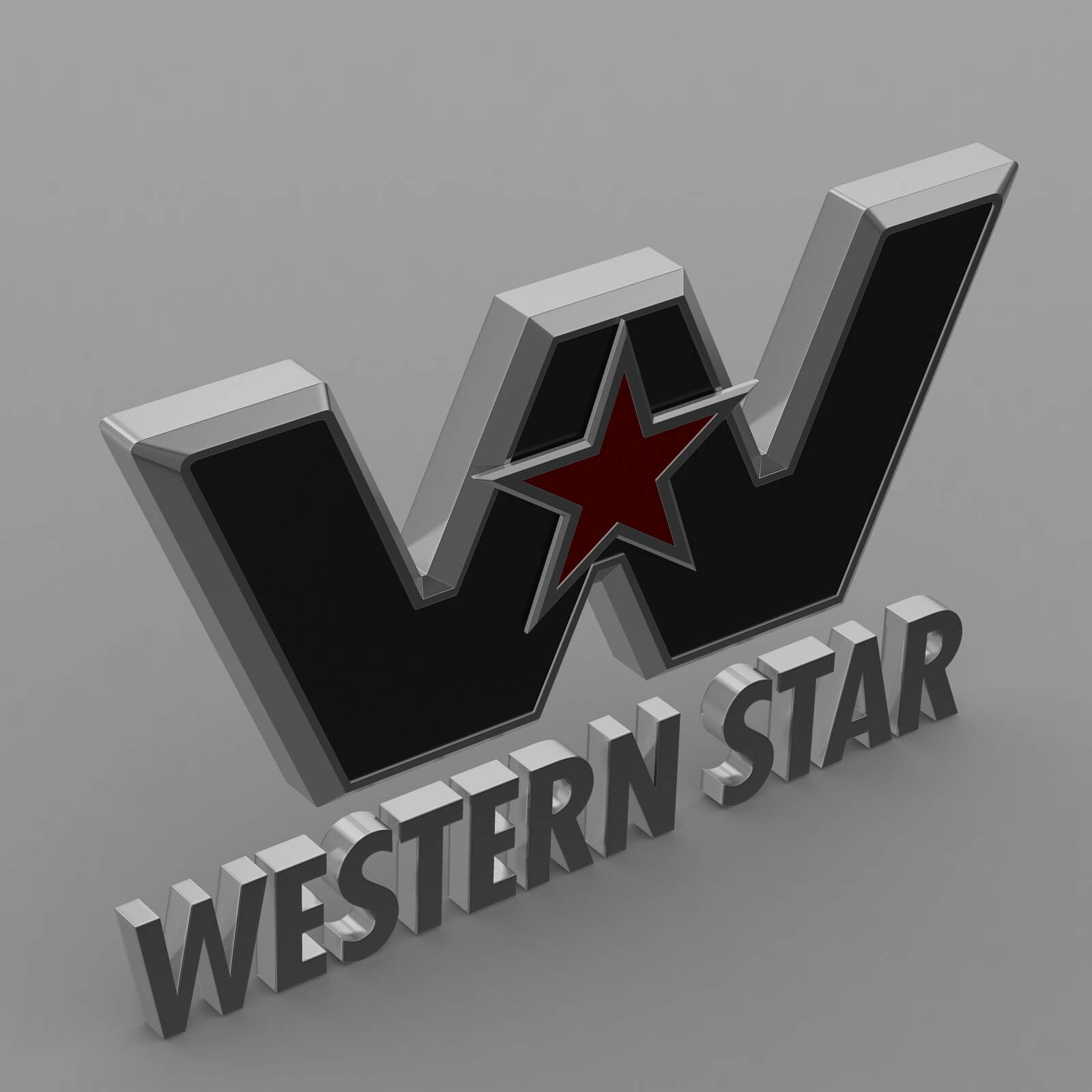 Western Star Logo - 3D Model by 3d_logoman