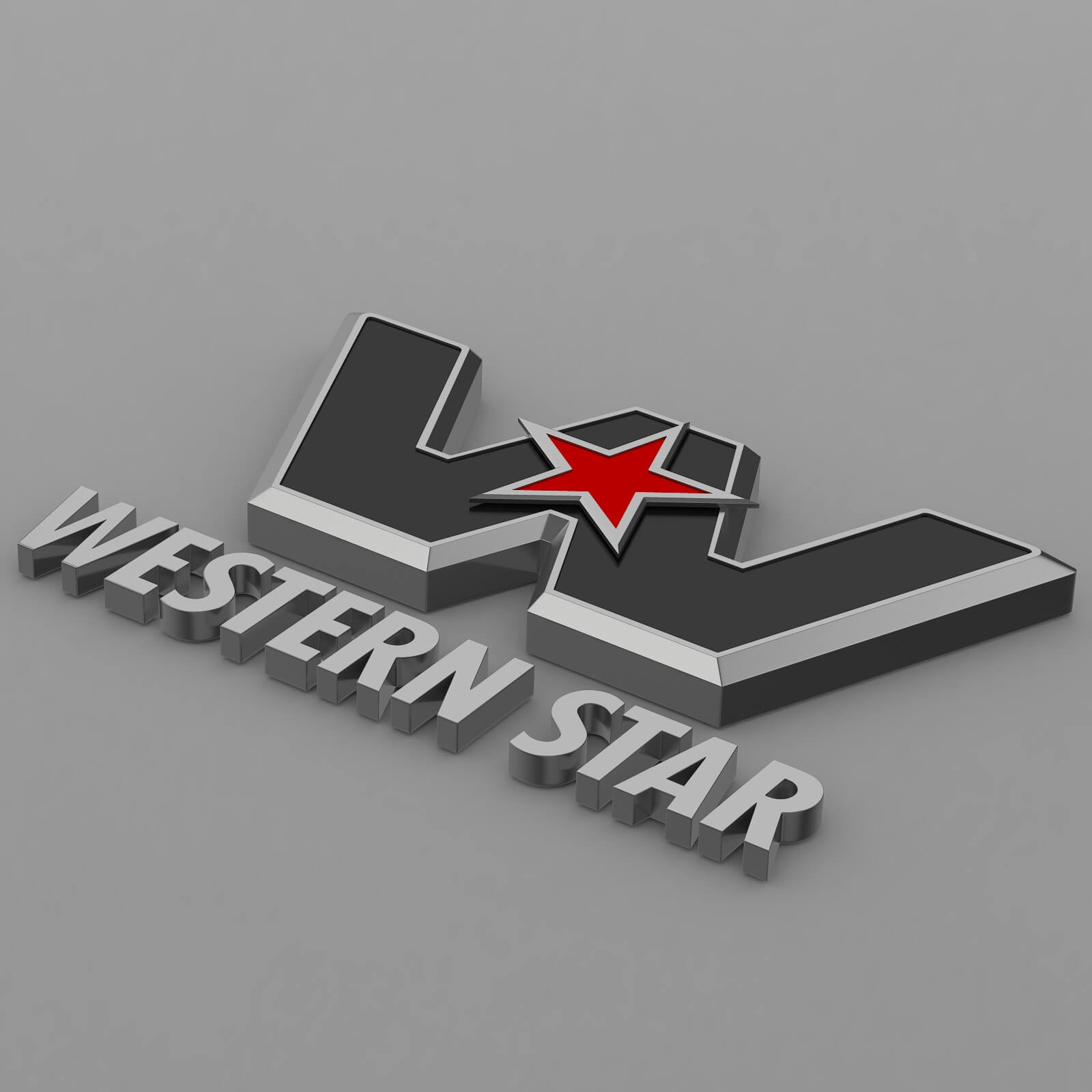 Western Star Logo - 3D Model by 3d_logoman