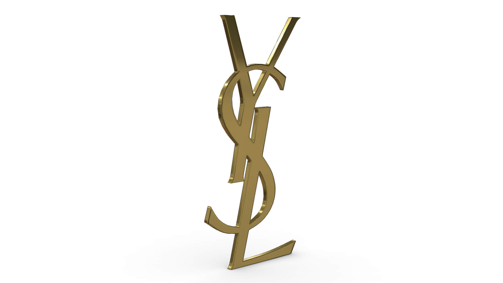 YSL Logo - 3D Model by 3d_logoman