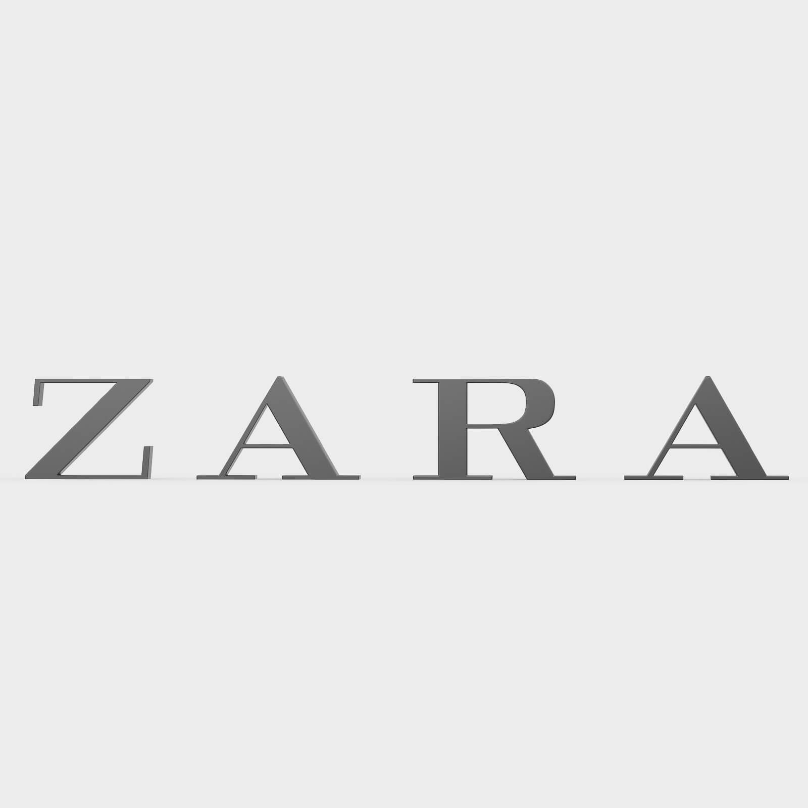 Zara Logo - 3D Model by 3d_logoman