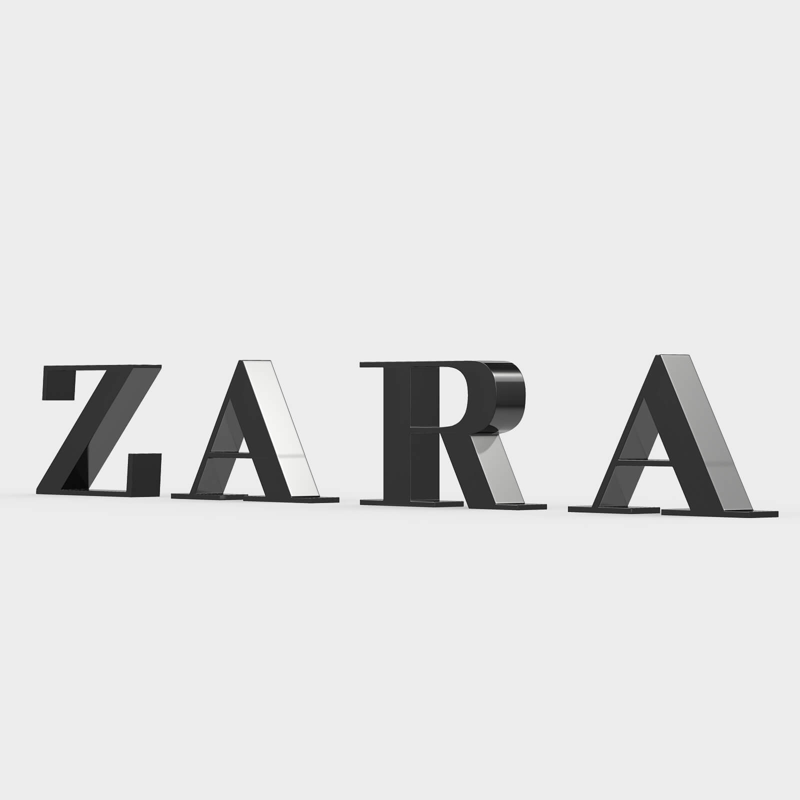 Zara Logo - 3D Model by 3d_logoman