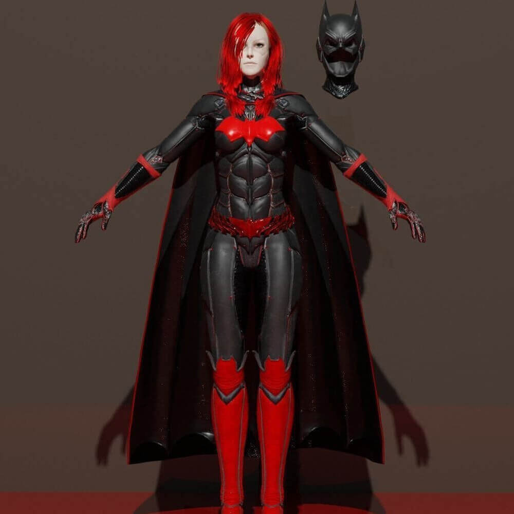 Bat Woman Low Poly - 3D Model by 3d_Services